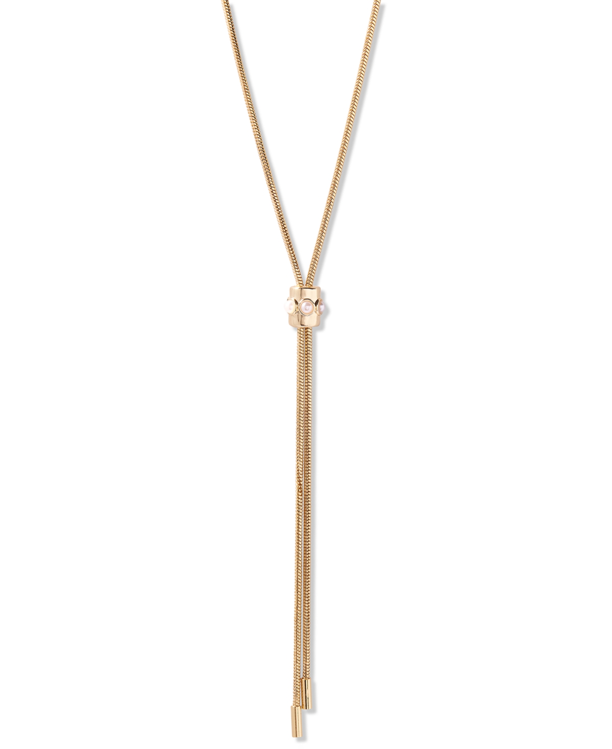 Click here for brook & york Gail Bolo Pearl Lariot Necklace - Gol... prices