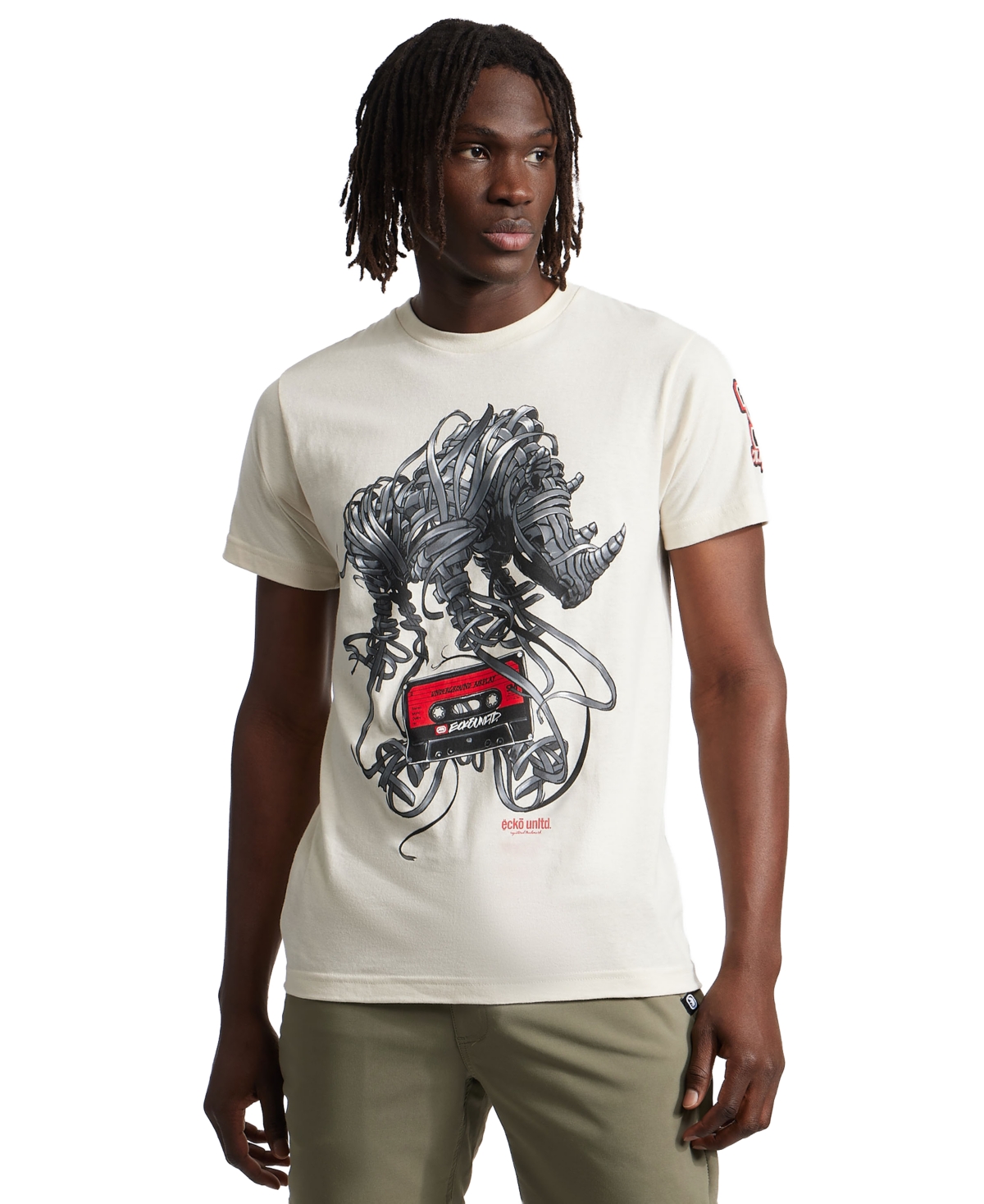 Click here for Ecko Unltd Mens Rhino Graphic-Print T-Shirt - Beig... prices