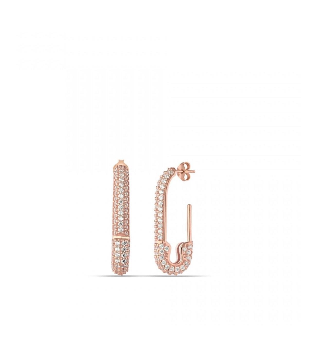 Click here for Spero London Womens Pave Stud Safety Pin Earring J... prices