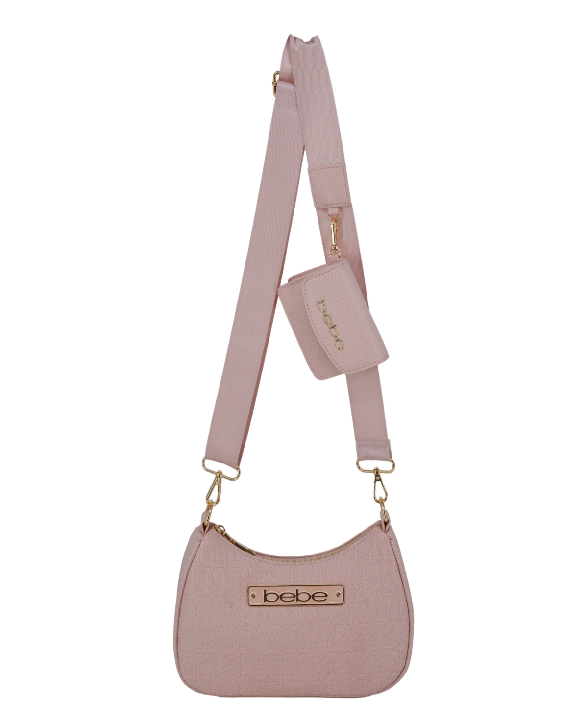 Click here for Bebe Womens Thea Small Crossbody Bag - Powder Pink prices