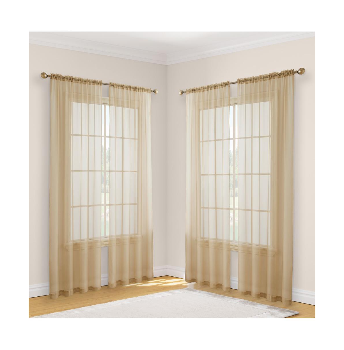 Click here for Hlc.me Essentials Sheer Voile Window Treatment Rod... prices