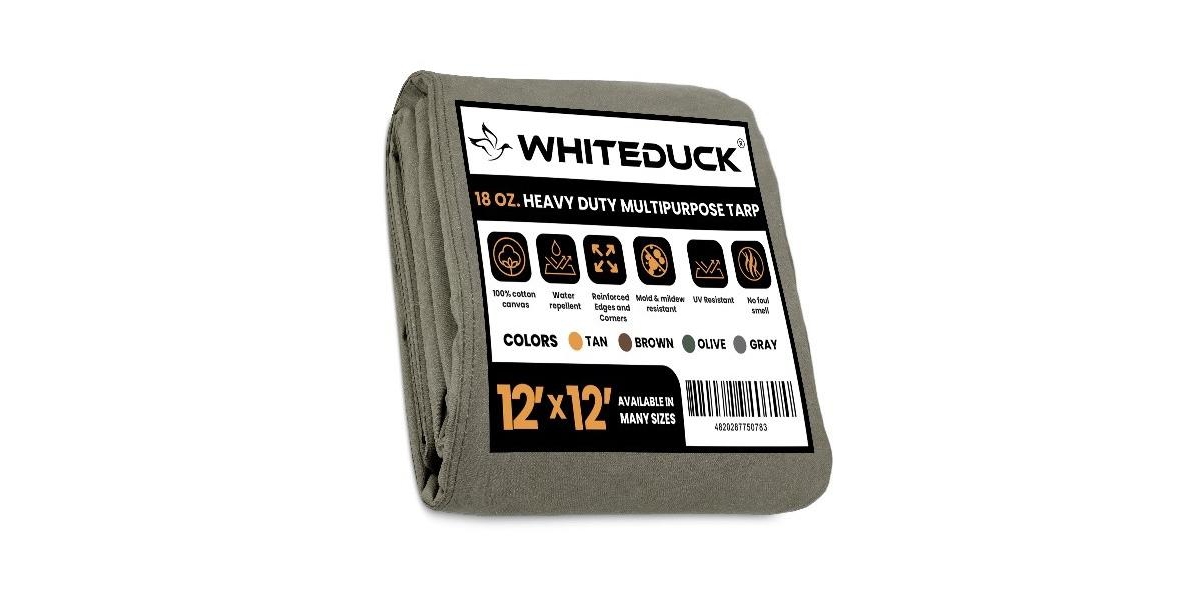 Click here for White Duck Outdoors 18 oz. Canvas Tarp 12x12 Olive prices
