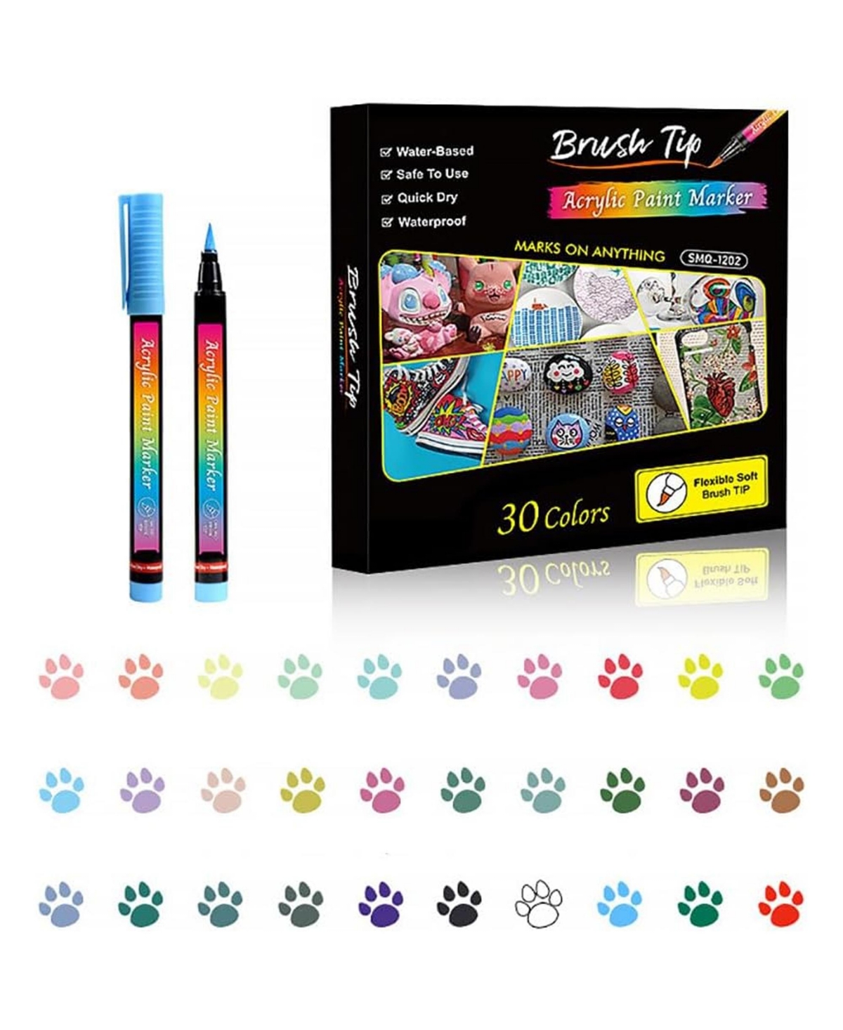 Click here for Htutwoo 30 Colors Washable Pet Nail Coloring Marke... prices