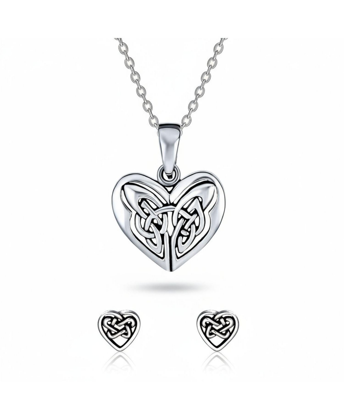 Click here for Bling Jewelry Celtic-Inspired Love Knot Necklace a... prices