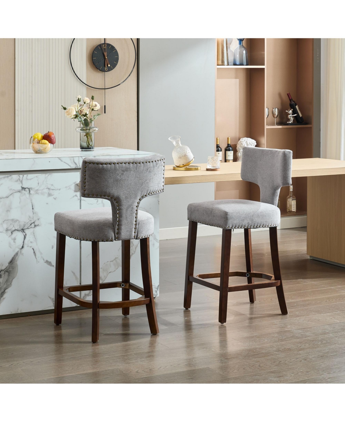 Click here for Casainc Set of 2 Mid-Century Counter Stools with C... prices