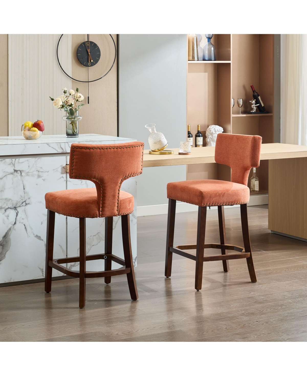 Click here for Casainc Set of 2 Mid-Century Counter Stools with C... prices