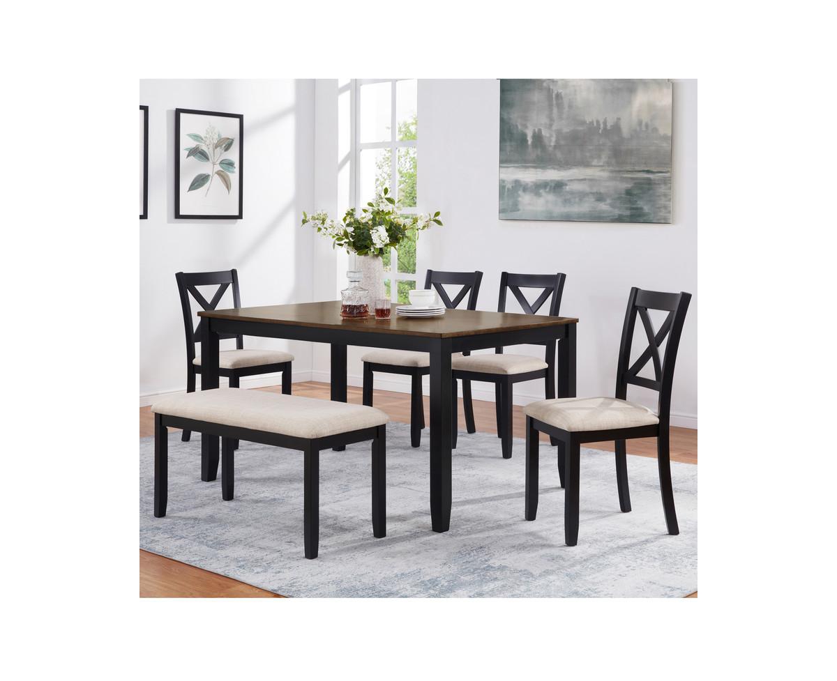 Click here for Casainc 6-Piece Classic Farmhouse Wood Dining Set... prices