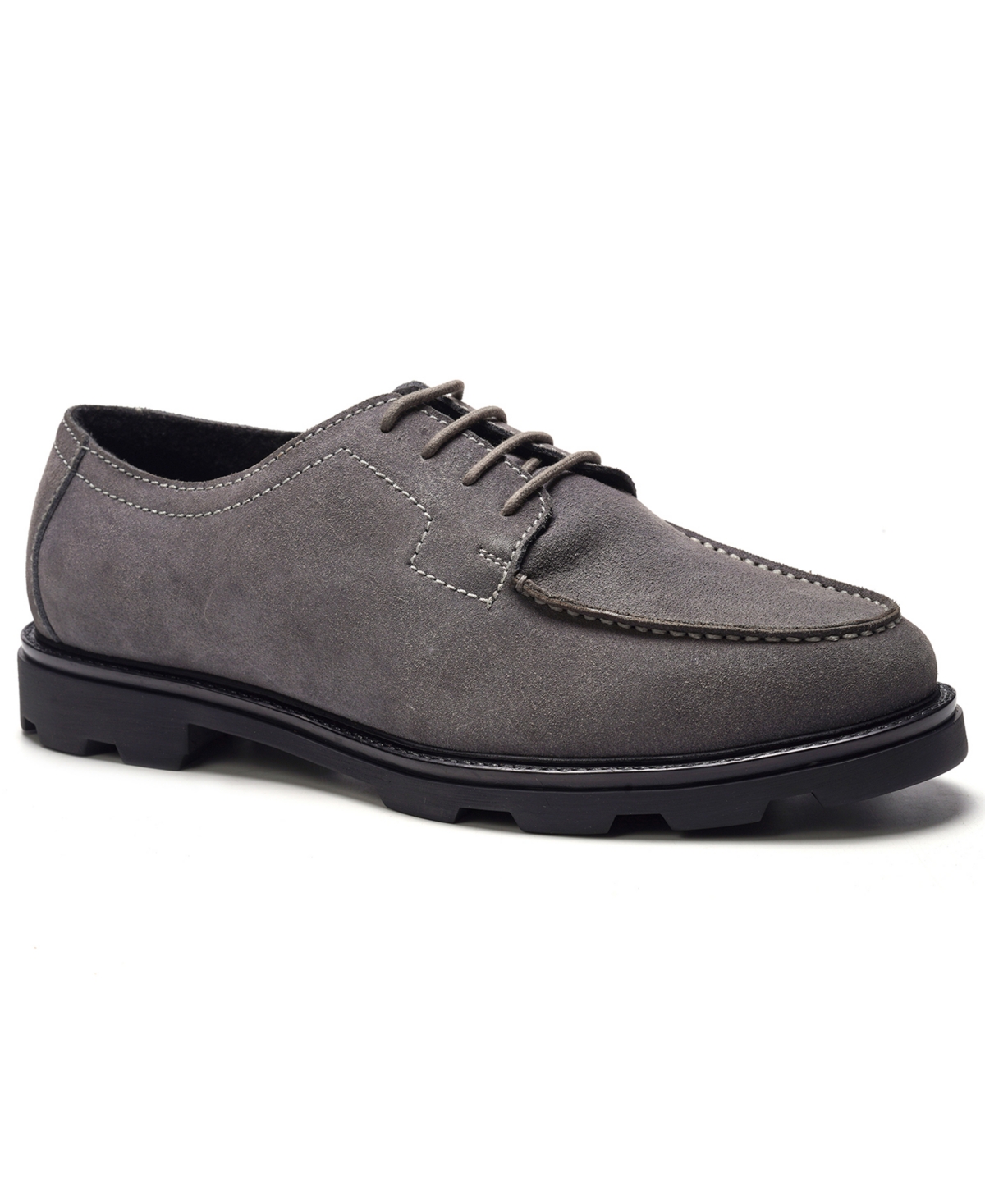 Click here for Anthony Veer Mens Dalton Moc-Toe Derby Shoe - Gray prices