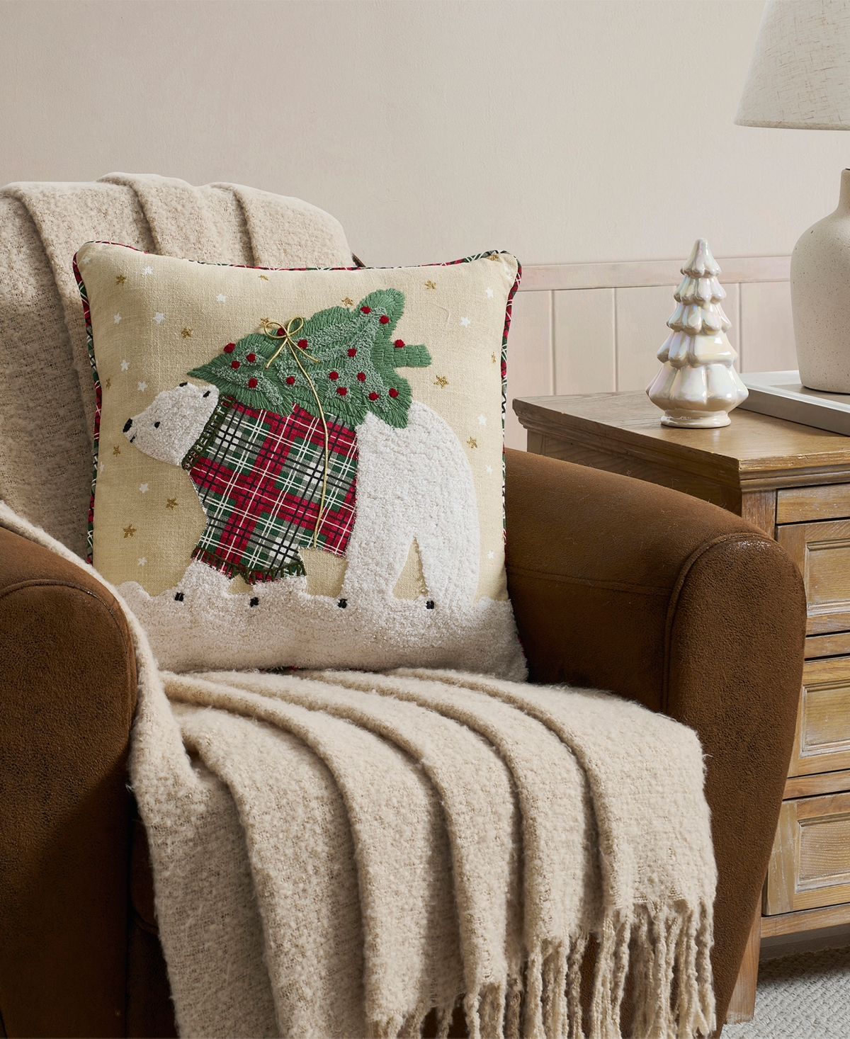 Click here for Hallmark Polar Bear Holiday Decorative Pillow  18... prices