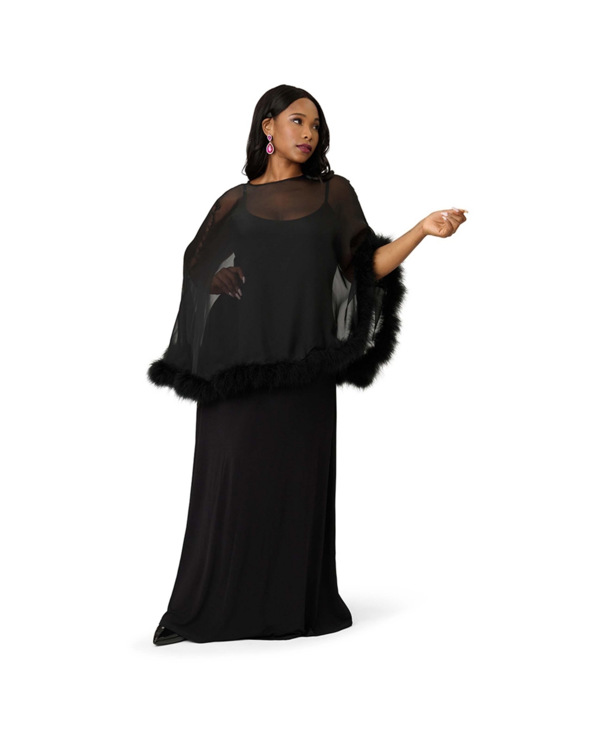 Click here for Smak Parlour Womens Plus Size Cape Maxi Dress - Bl... prices