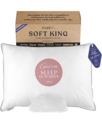 FluffCo Down Alternative Classic Hotel Pillow, Soft, King - Macy's