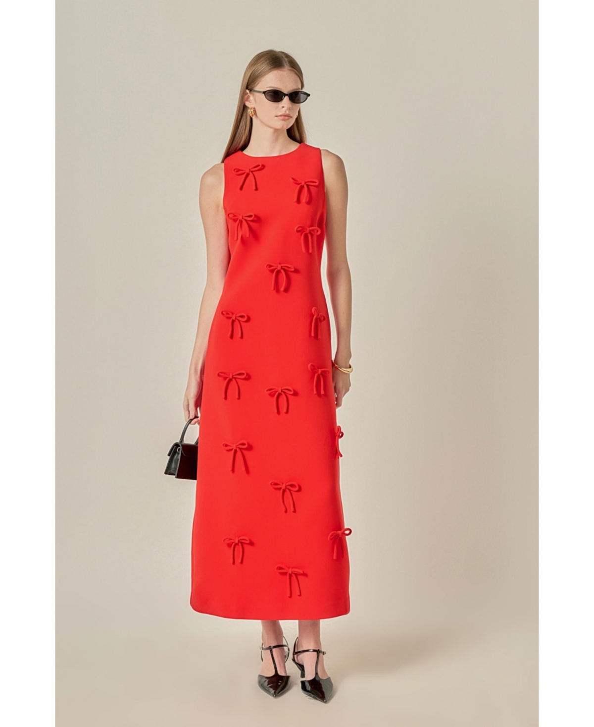 Click here for English Factory Womens Bow Detailed Sleeveless Mid... prices