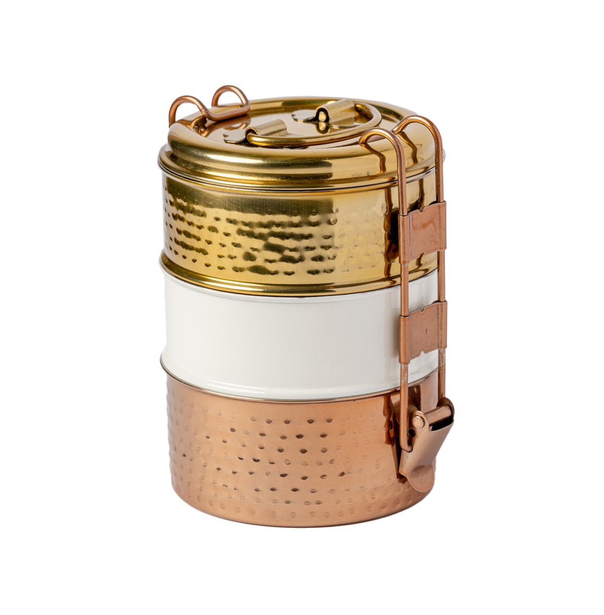 Click here for Verve Culture Tiffin Boxes - Small 3 Layer - Gold prices