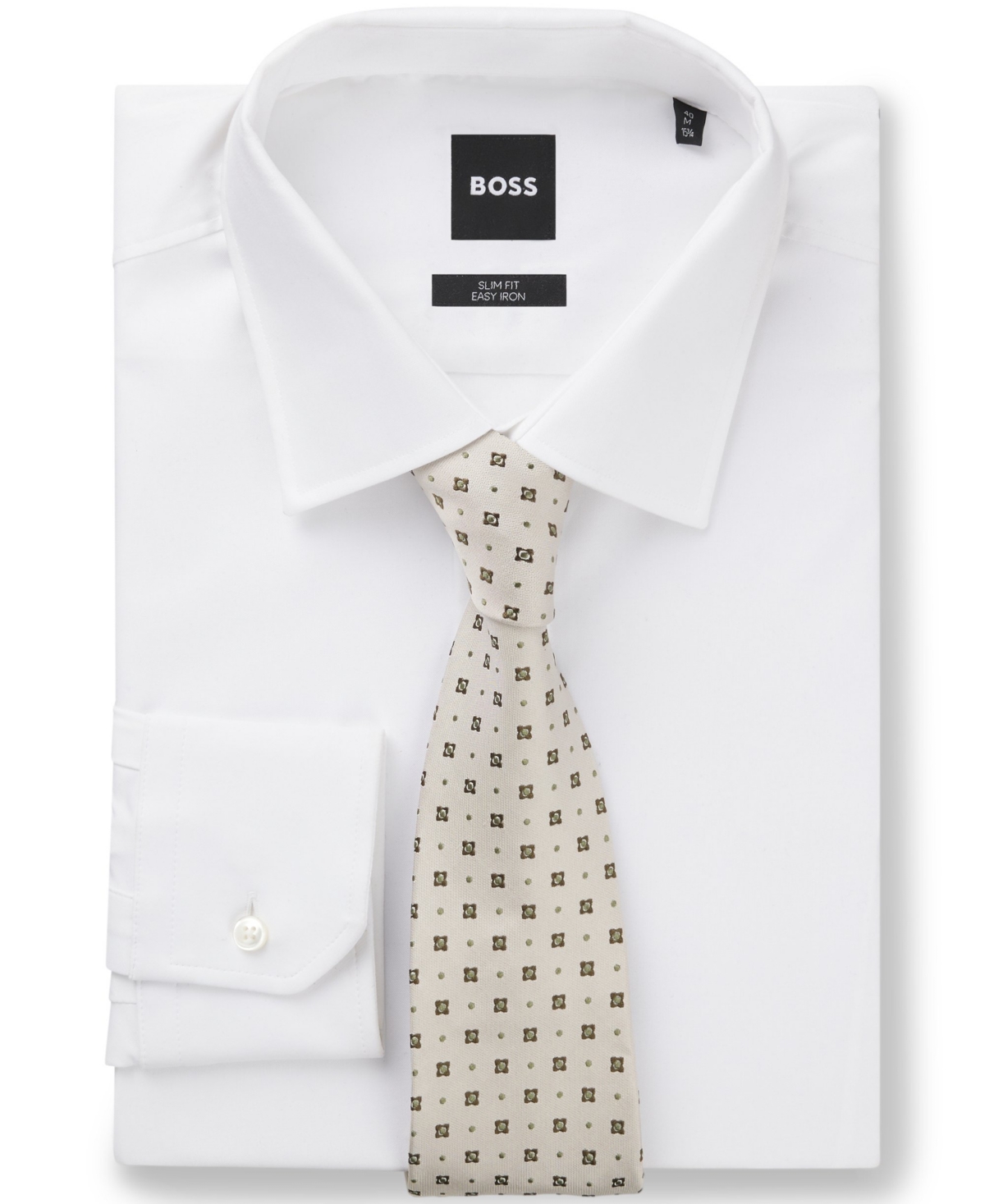 Click here for Boss by Hugo Boss Mens Jacquard Pattern Formal Sil... prices