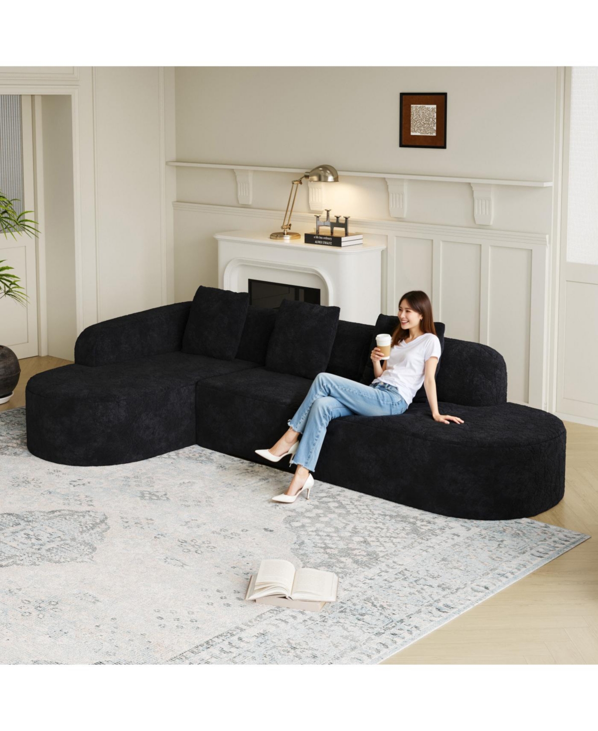 Click here for Streamdale Furniture Streamdale L-shaped curved mo... prices