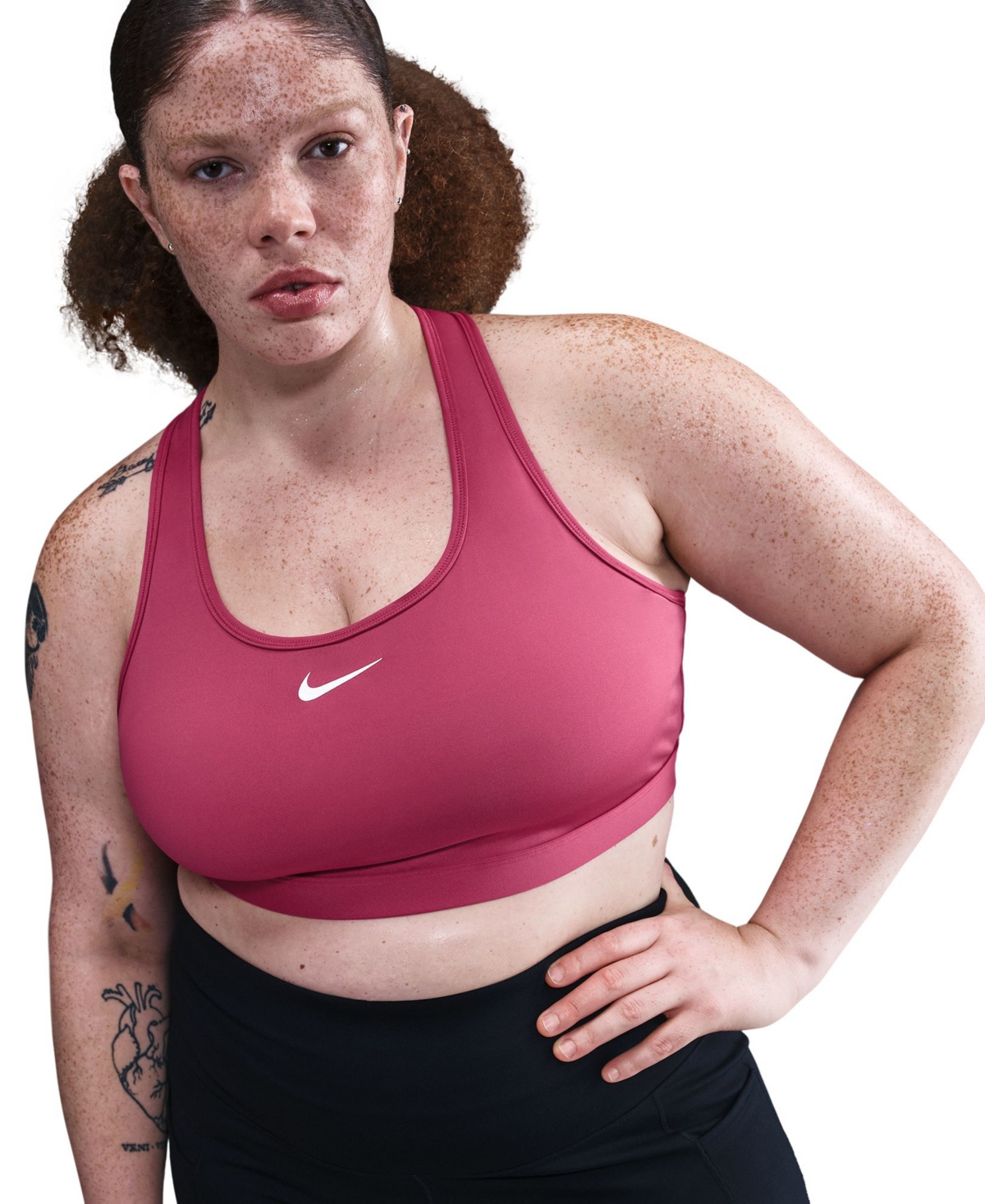Click here for Nike Plus Size Active Medium-Support Padded Logo S... prices