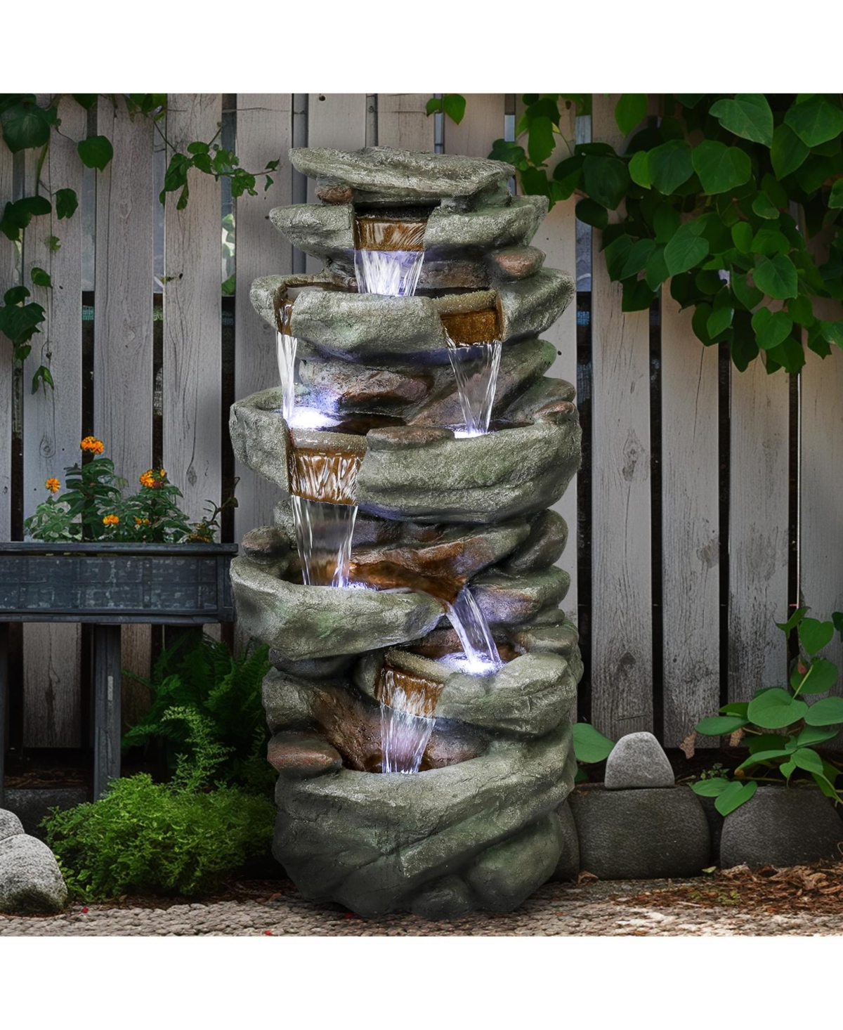 Click here for SunJet 40.5” High Rocks Outdoor Water Fount... prices