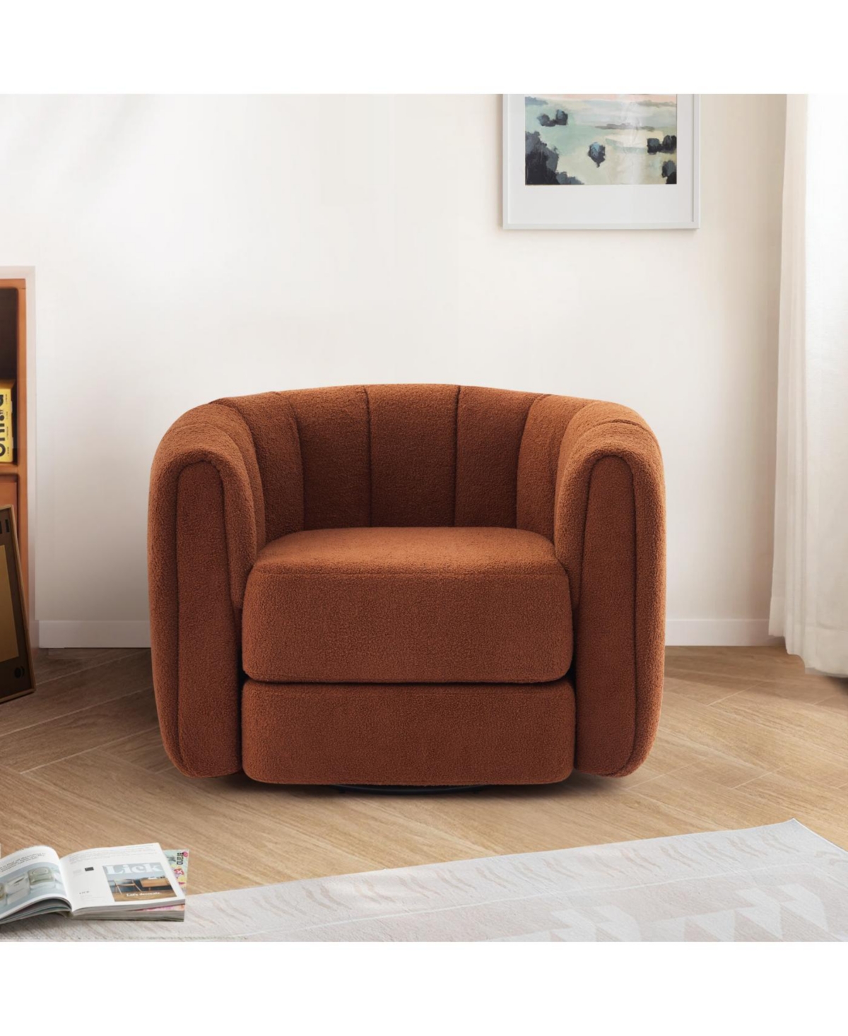 Click here for Streamdale Swivel Accent Barrel Chair  Modern Upho... prices