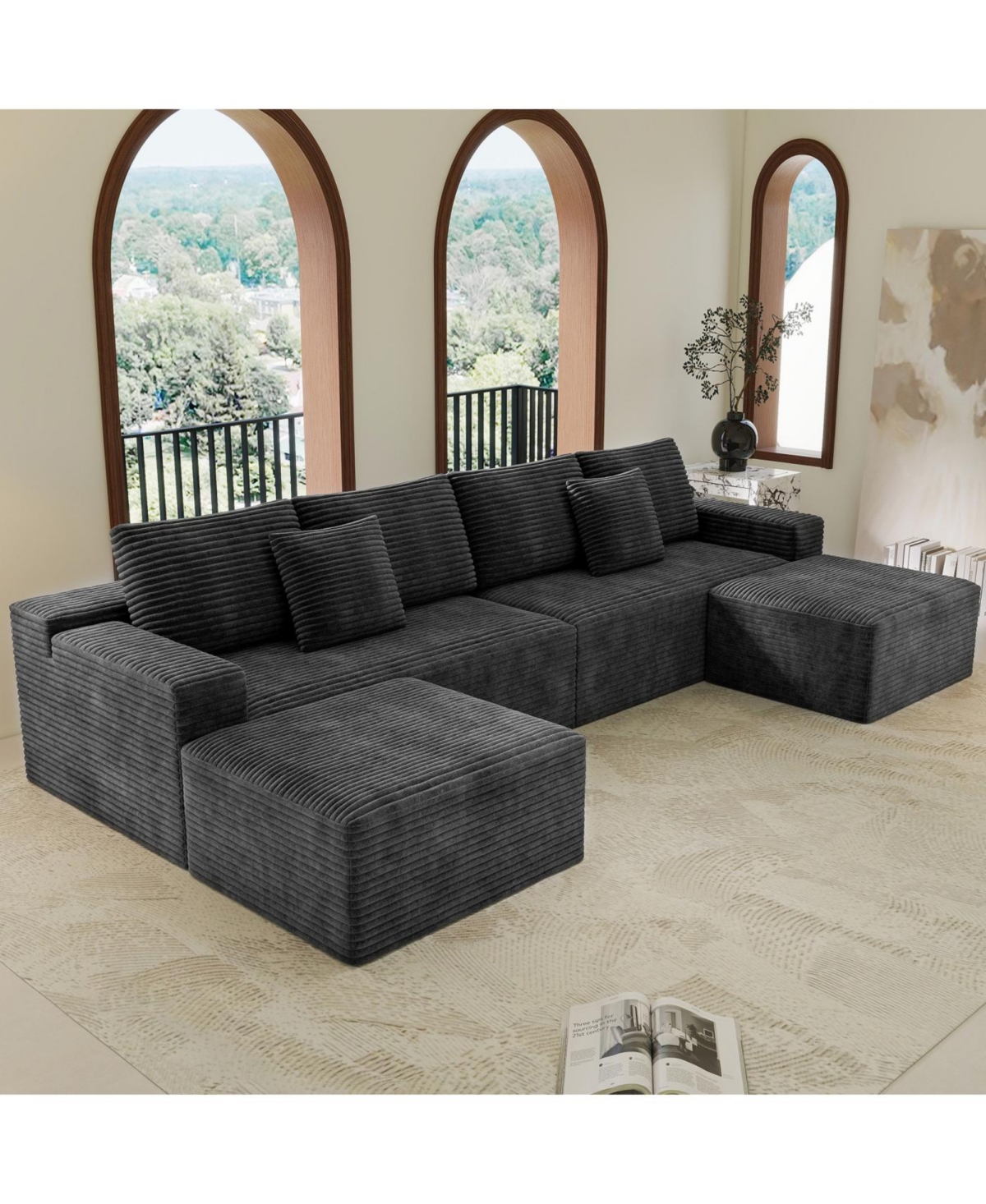 Click here for Streamdale Furniture Streamdale Grey 4PC Modular C... prices