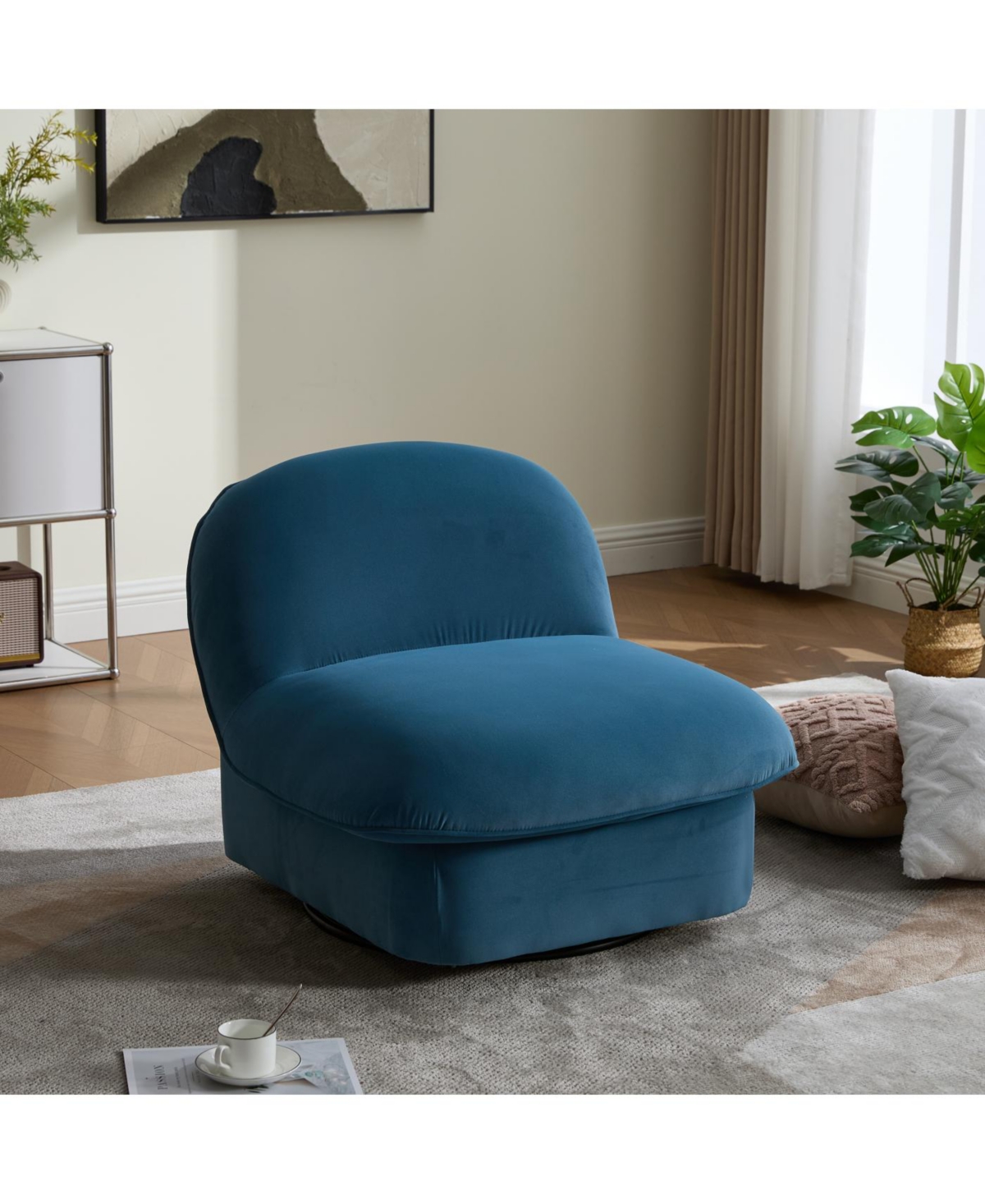 Click here for Streamdale Furniture Velvet Swivel Chair with 360-... prices