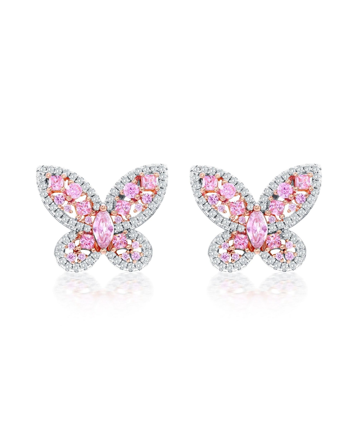 Click here for Suzy Levian Cubic Zirconia Clear Butterfly Motif S... prices