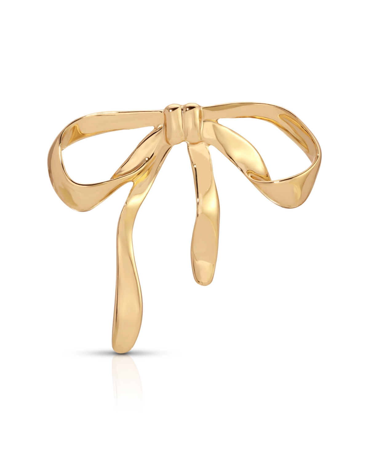 Click here for Ettika Gold Plated Bow Organica Brooch - Gold prices