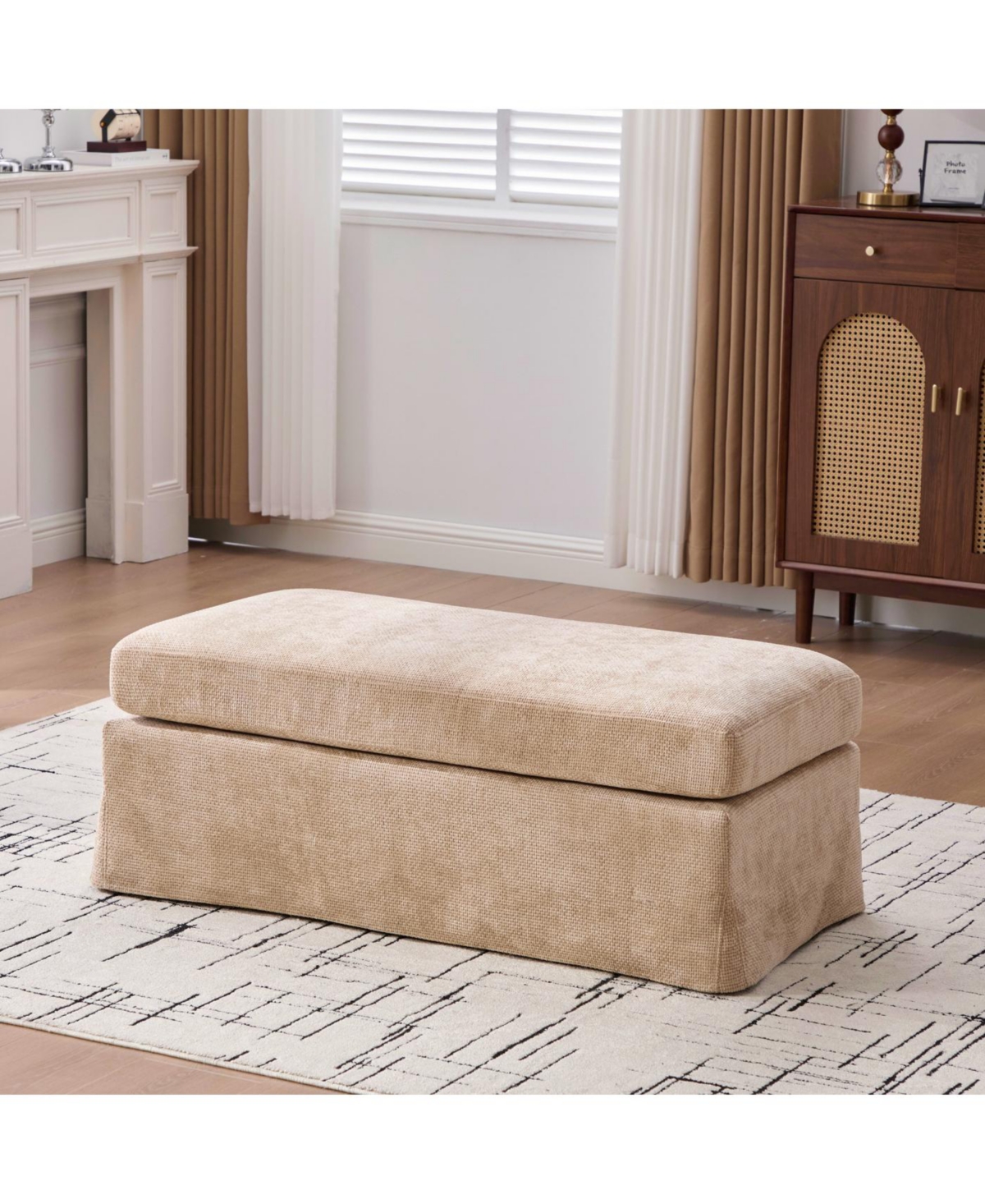 Click here for Streamdale Furniture Modern Chenille Ottoman with... prices