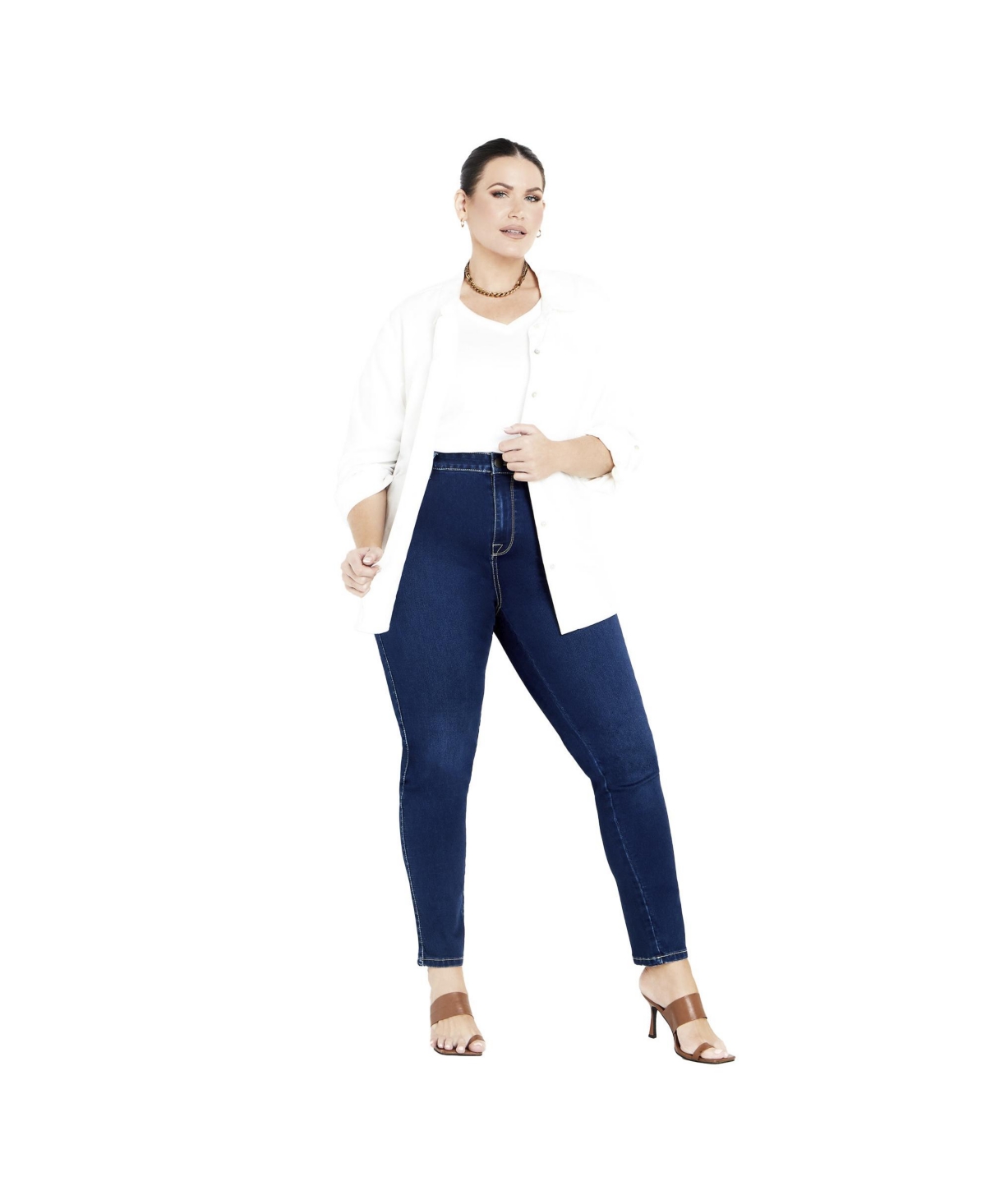 Click here for Avenue Womens Butter Denim Skinny Jean - Dark wash prices