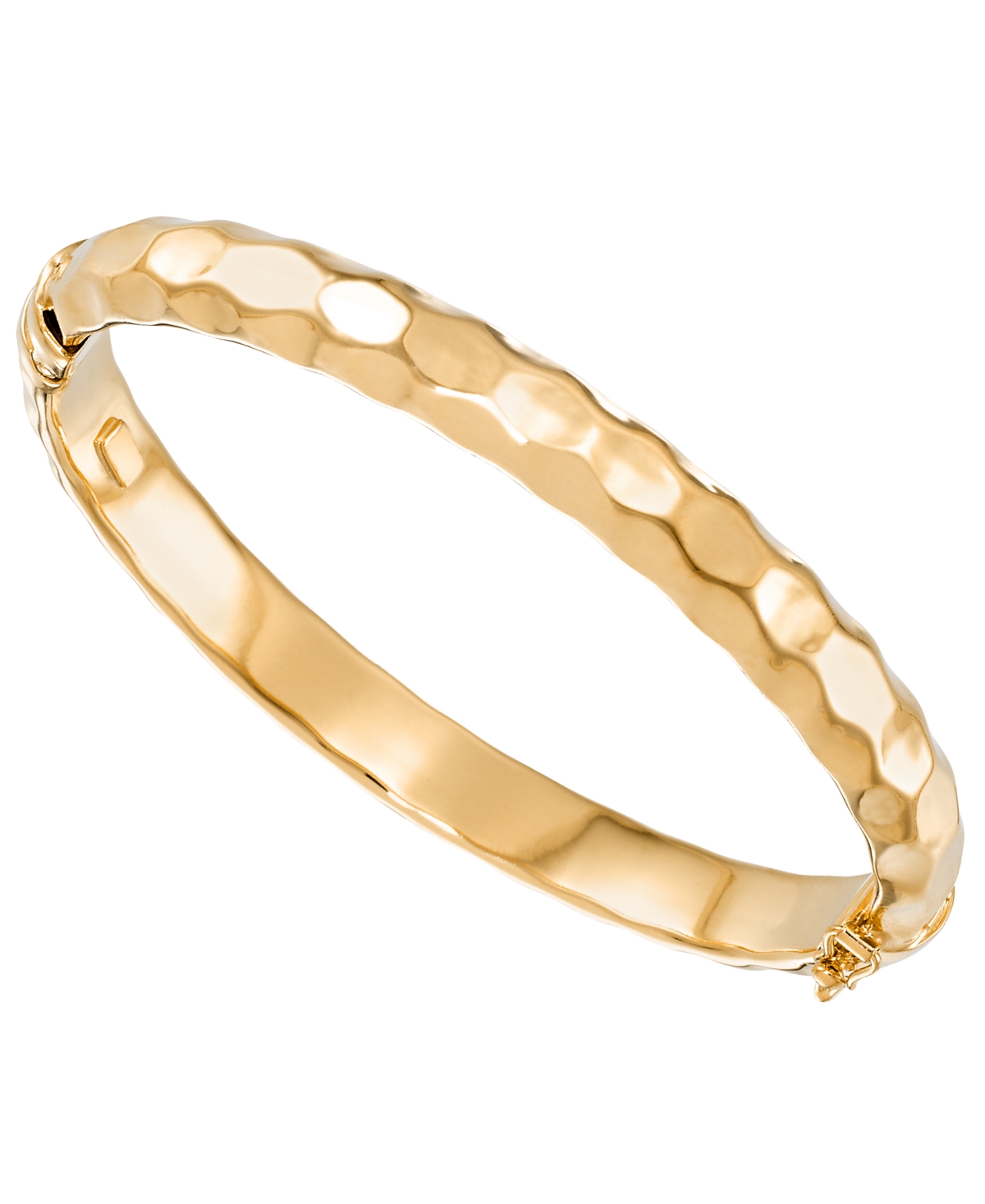 Click here for Macys Hammered Textured Figure Bracelet in 14K Yel... prices