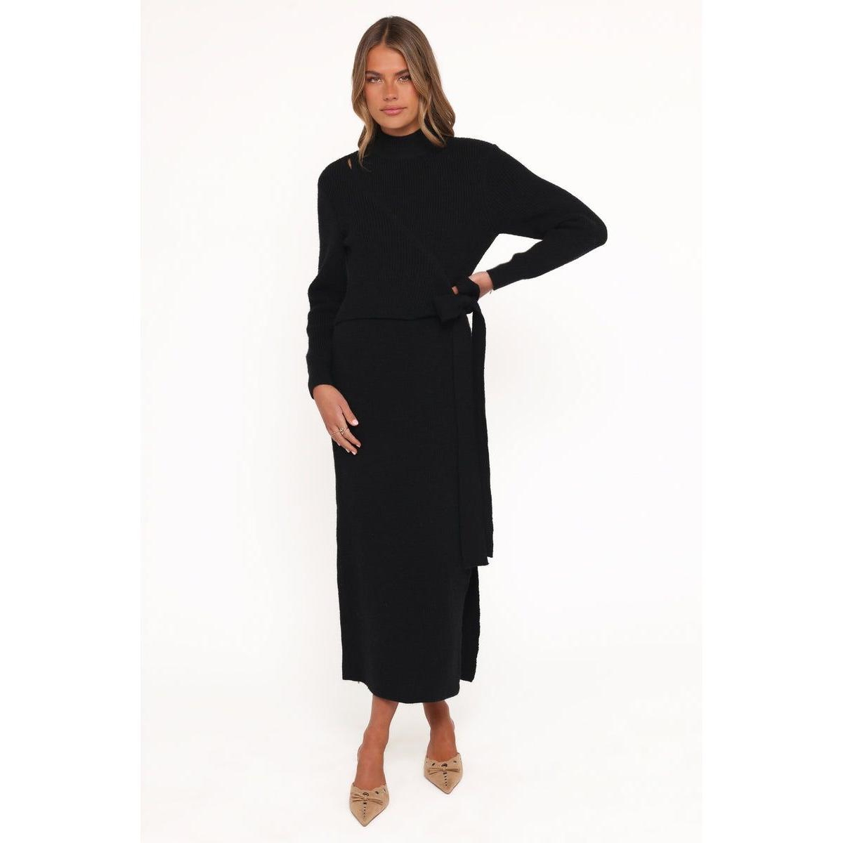 Click here for Petal and Pup Womens Aerin Knit Dress - Black prices