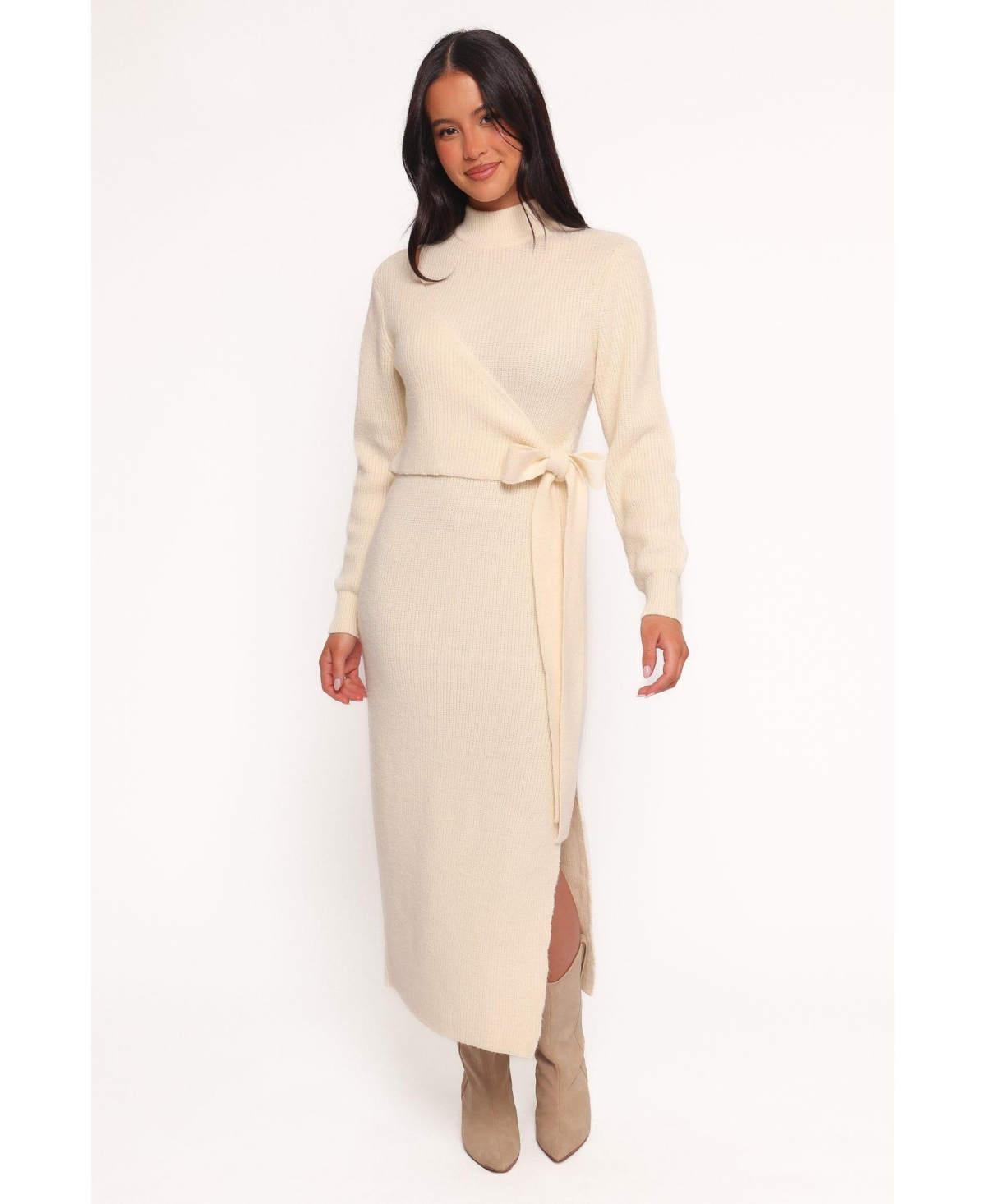 Click here for Petal and Pup Womens Aerin Knit Dress - Cream prices