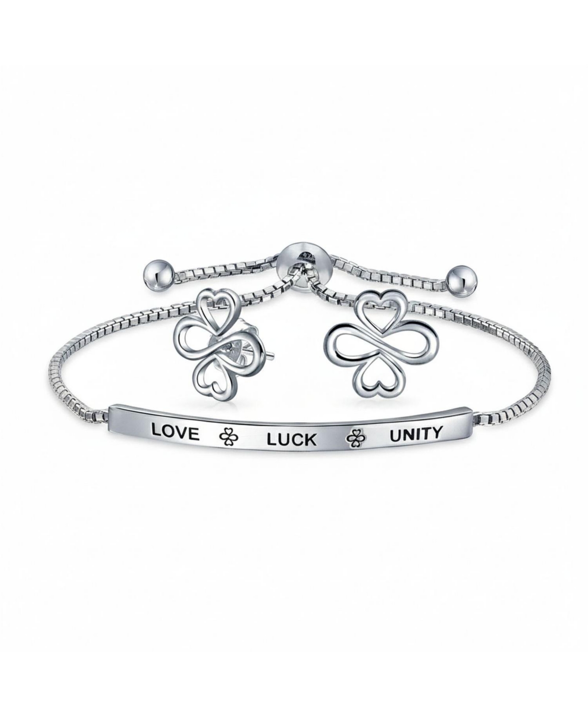 Click here for Bling Jewelry Heart Infinity Clover Love  Luck & U... prices