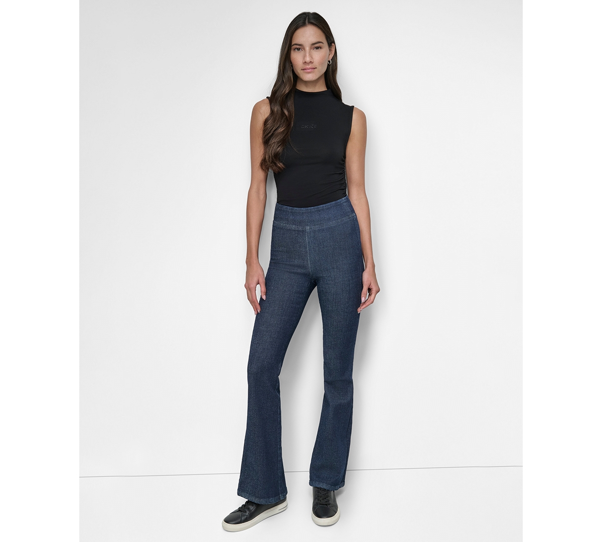 Click here for Dkny Jeans Petite High-Rise Pull-On Flare Jeans -... prices