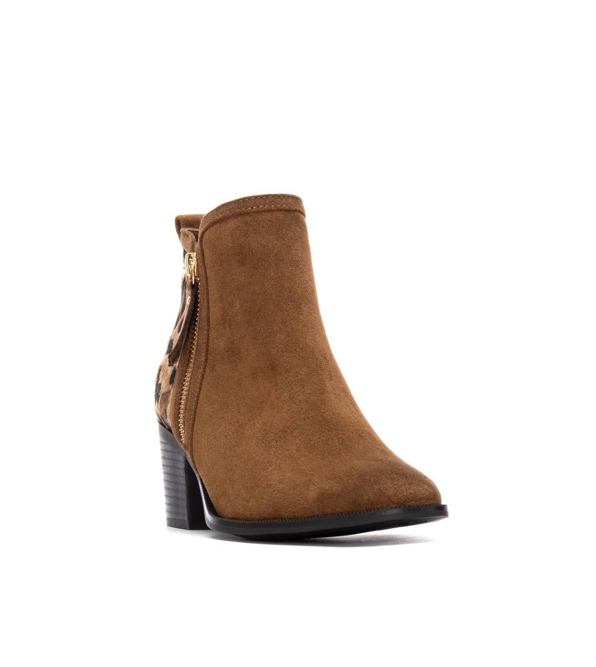 Click here for Xti Womens Suede Heeled Ankle Booties - Camel prices