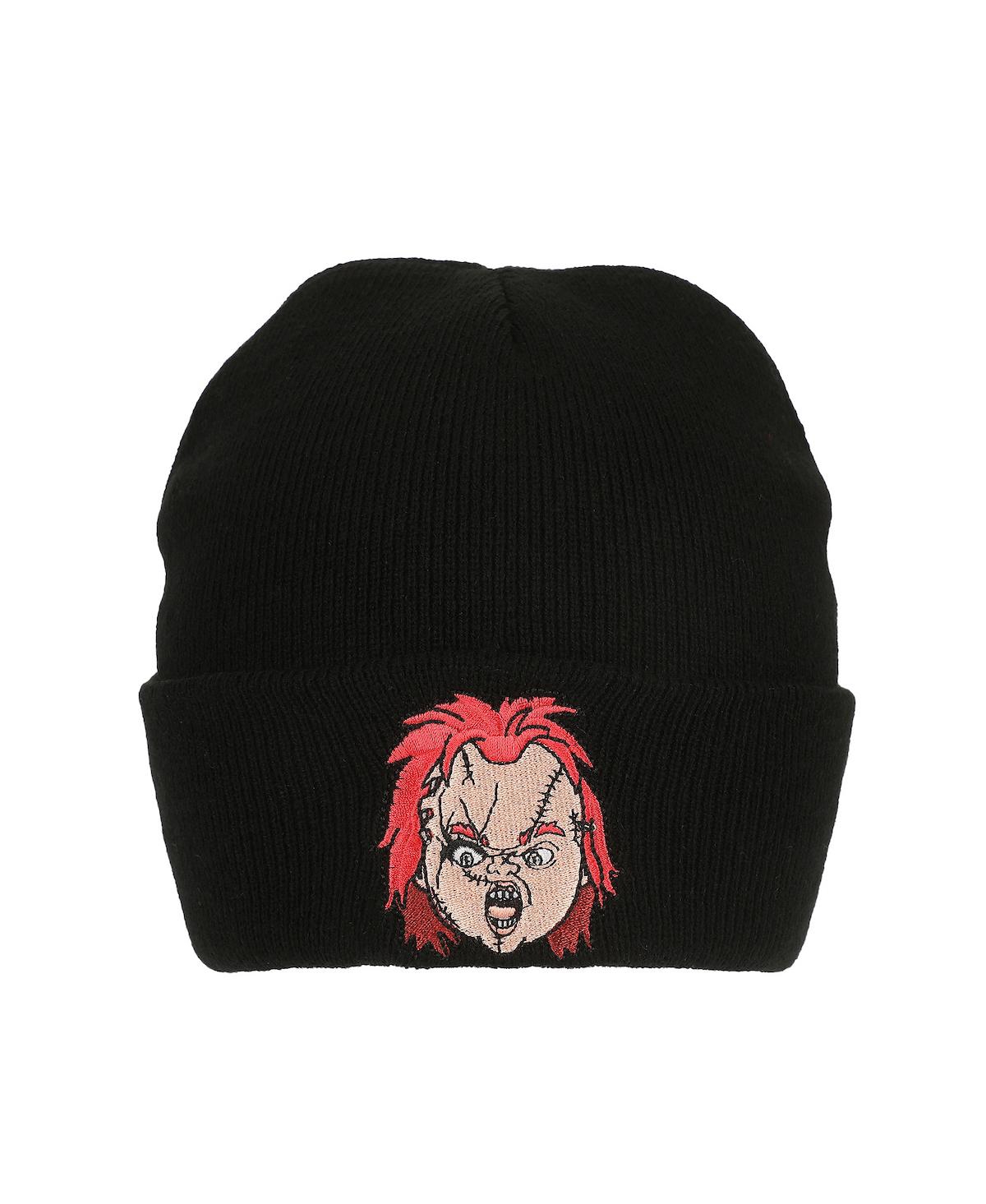Click here for Chucky Mens Embroidery Black Acrylic Knit Standard... prices