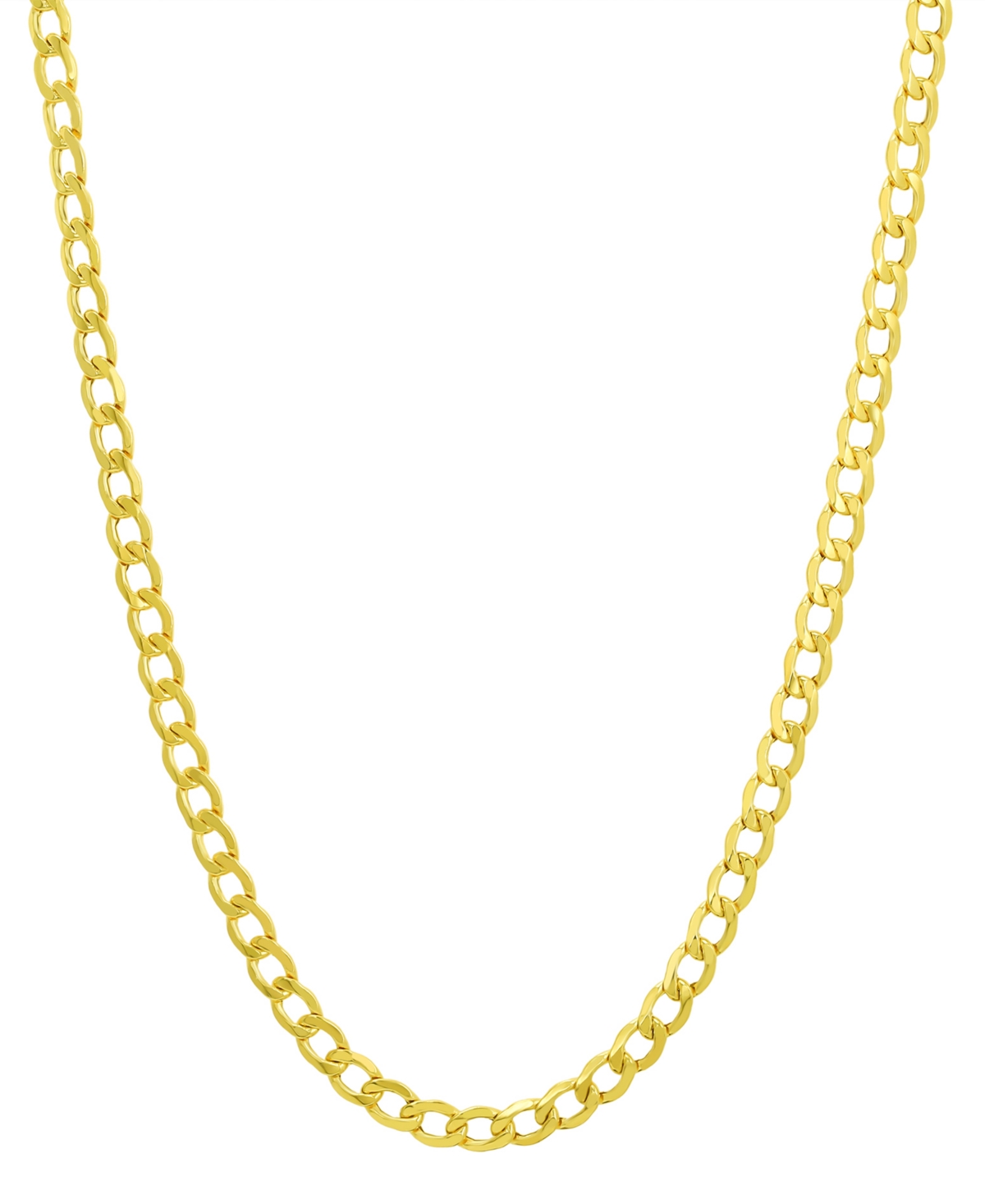 Click here for Macys Beveled Curb Link Necklace in 18k Yellow Gol... prices