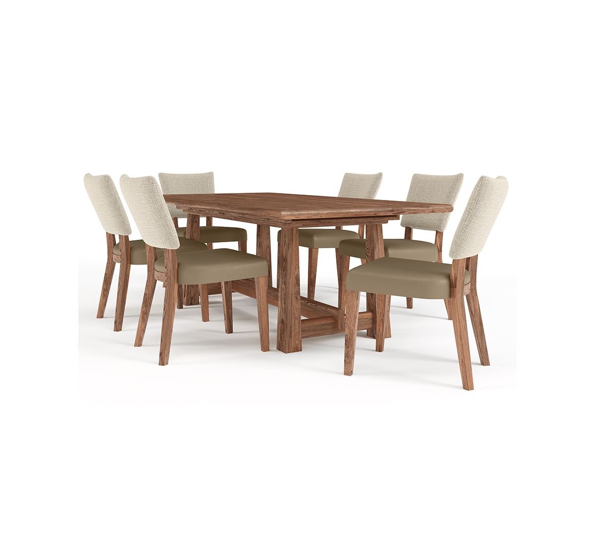 Click here for Griffith Park 7 Pc. Dining Set (Rect Table & 6 Uph... prices