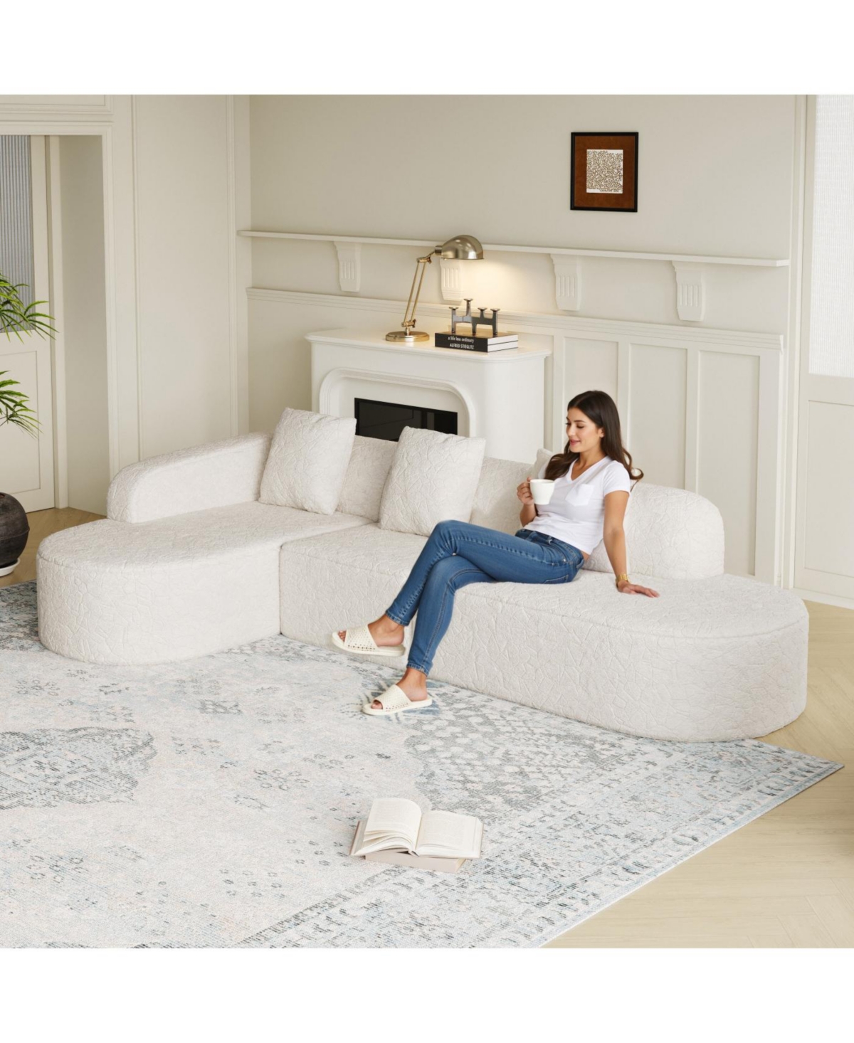 Click here for Streamdale Furniture Streamdale L-shaped curved mo... prices