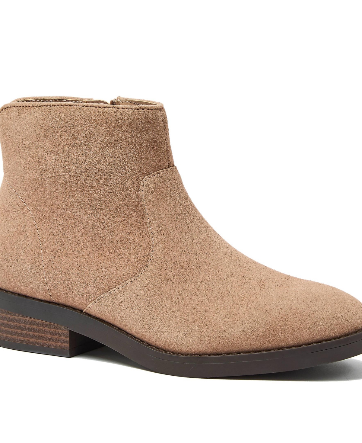 Click here for Lands End Womens Detailed Suede Zip Ankle Booties... prices