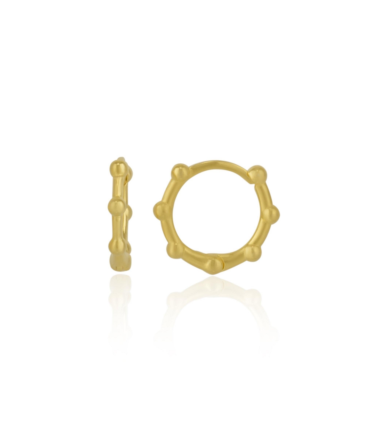 Click here for Spero London Seven Bead Sterling Silver Hoop Earri... prices