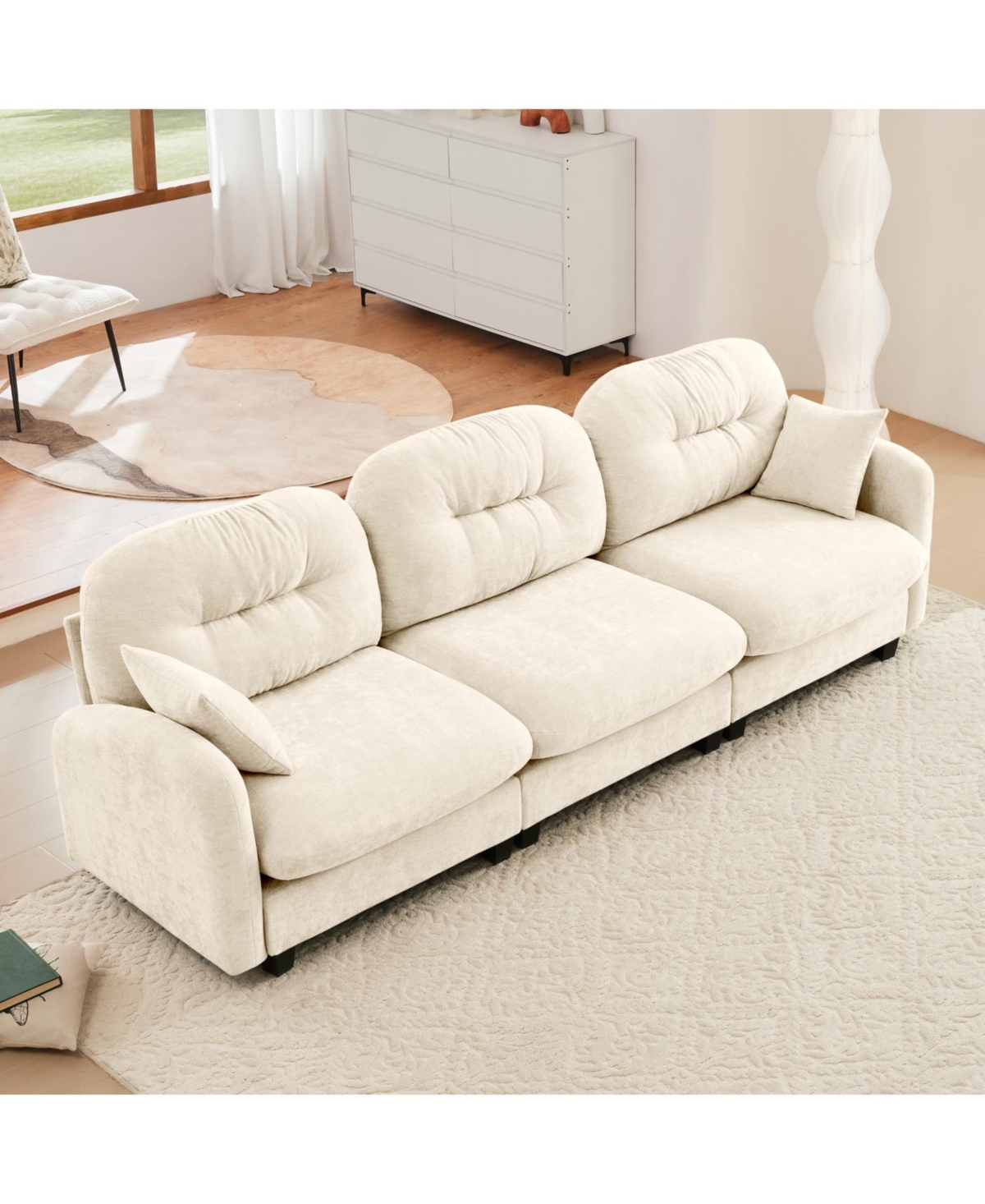 Click here for Streamdale Furniture Three-Seater Modular Chenille... prices