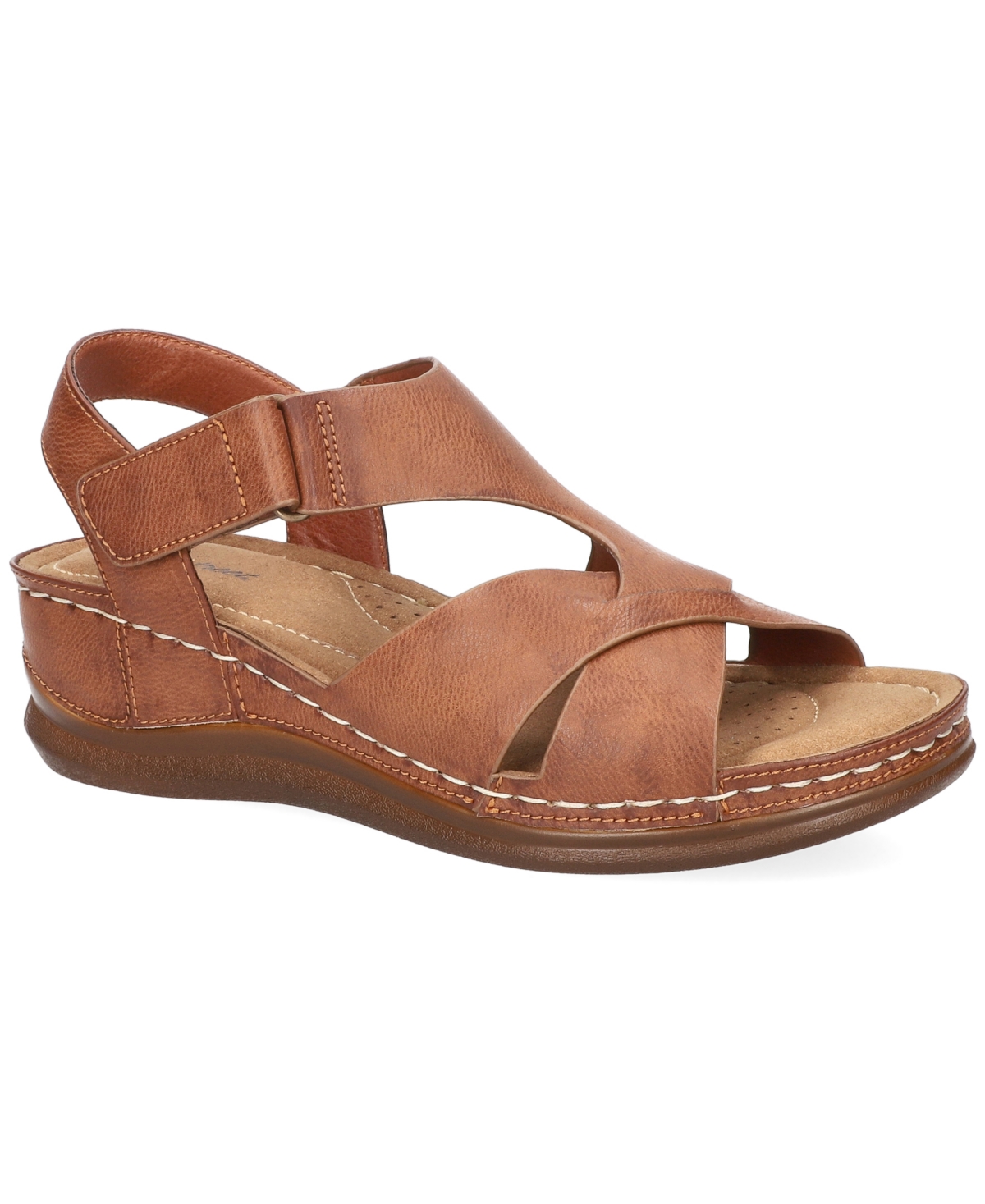 Click here for Easy Street Womens Lani Wedge Sandals - Dark Brown prices