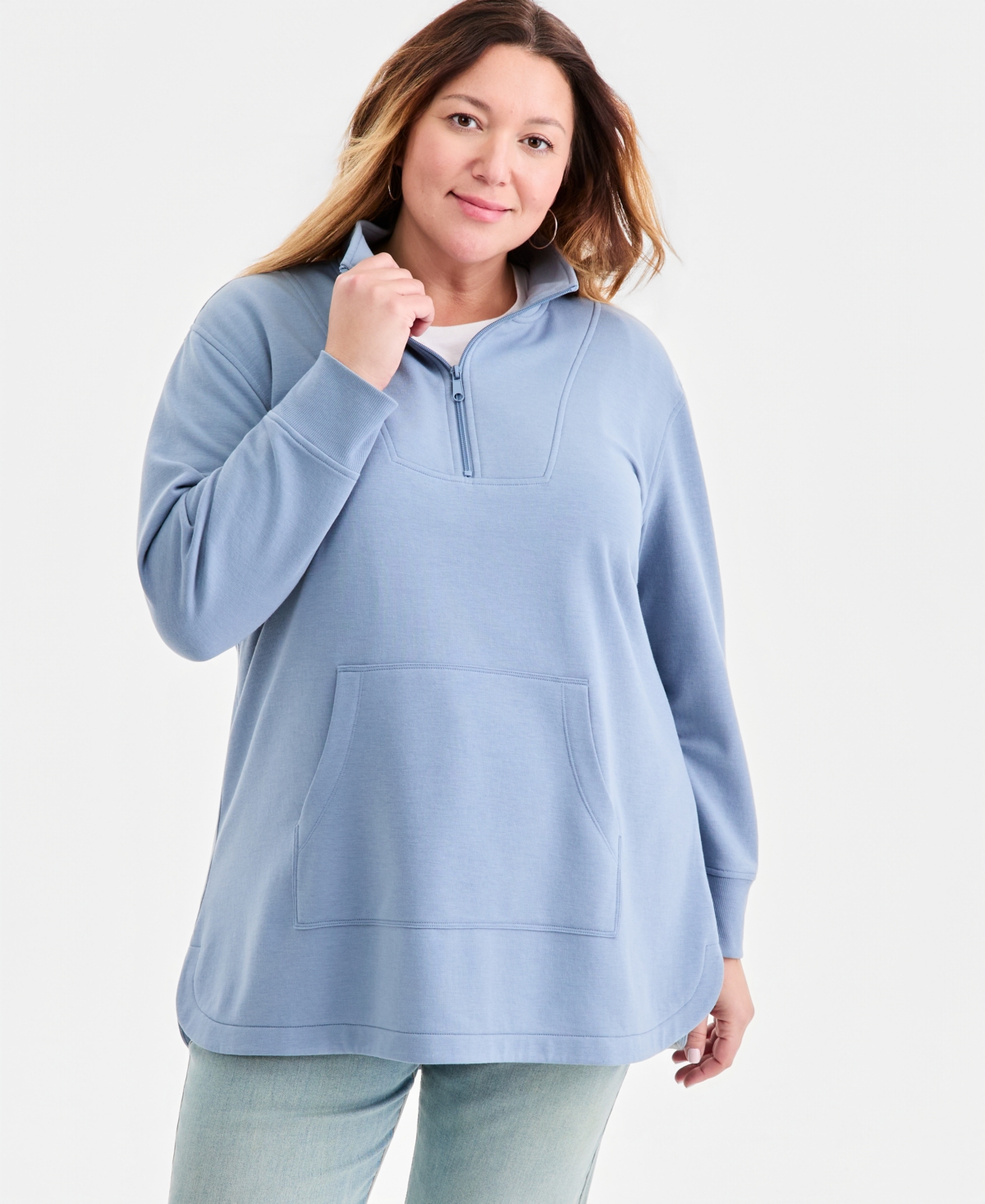 Click here for Style & Co Plus Size Quarter-Zip Top  Exclusively... prices