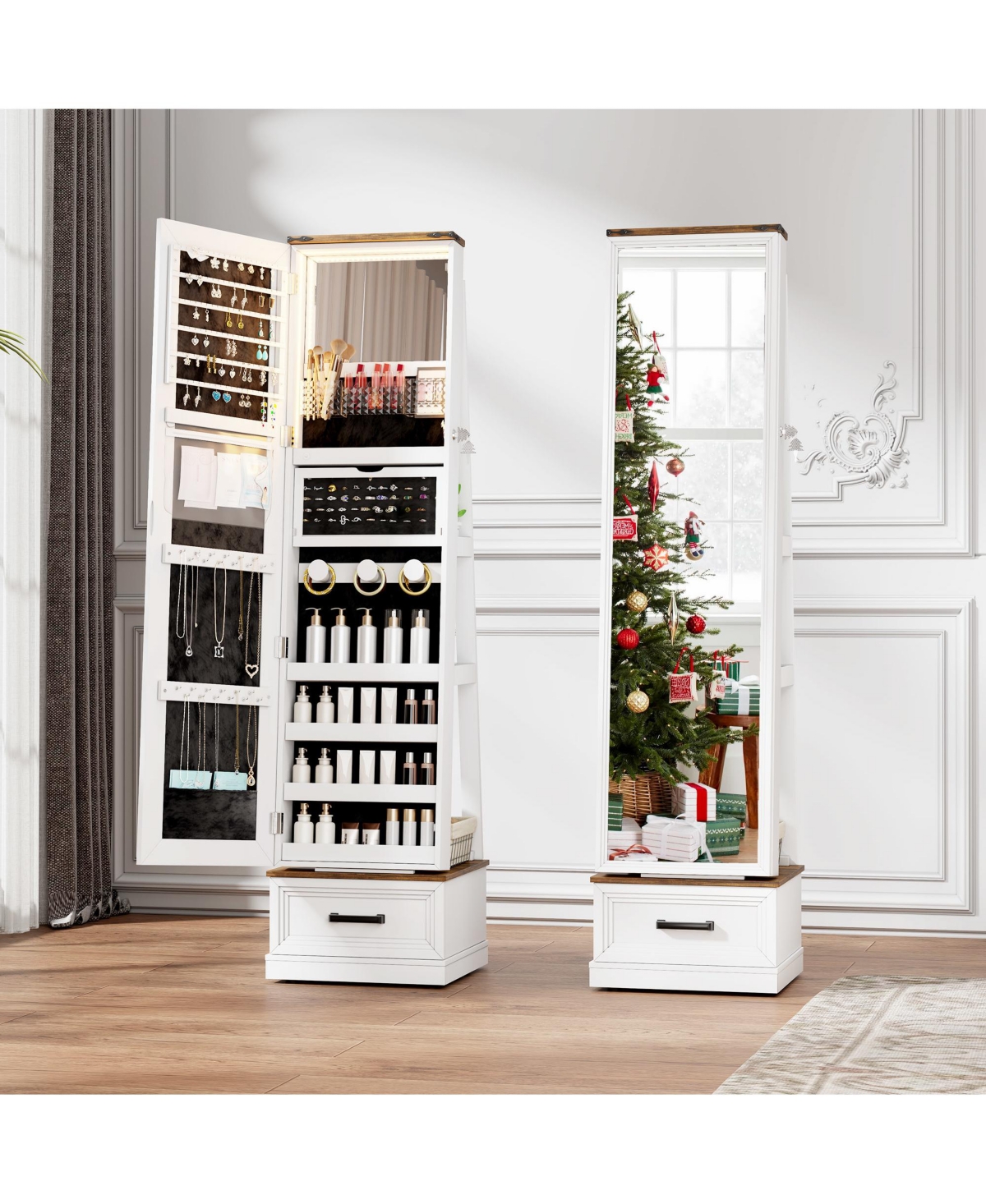 Click here for Vlsrka Oval Led Full Length Mirror - White prices