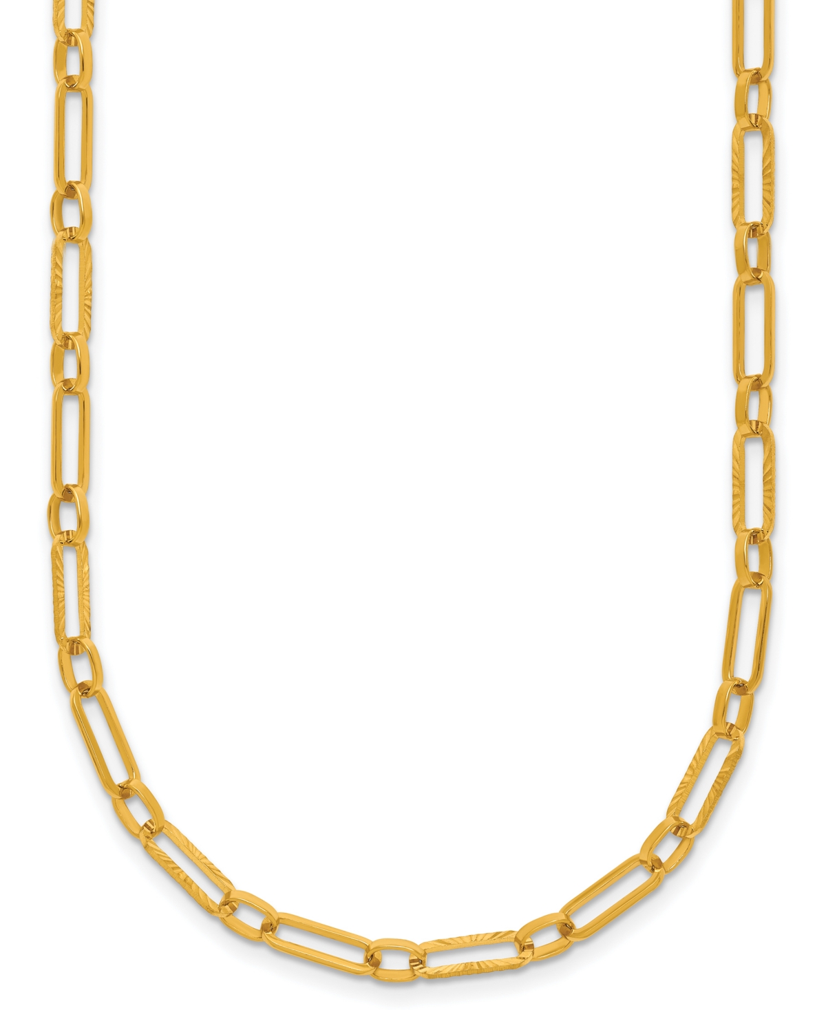 Click here for Macys Paperclip Chain Necklace in 24K Yellow Gold... prices