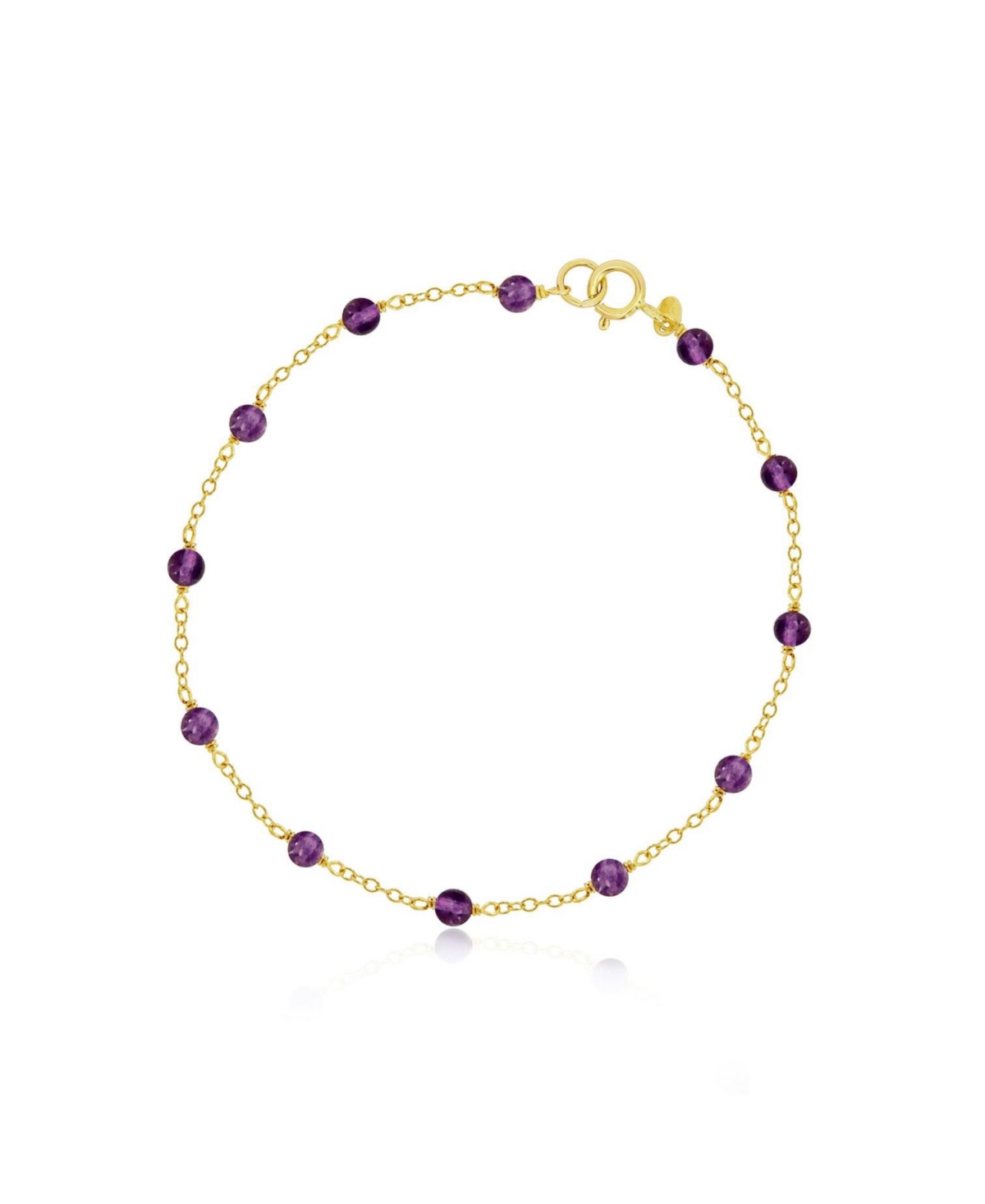 Click here for The Lovery Amethyst Bead Chain Bracelet 14K Gold -... prices