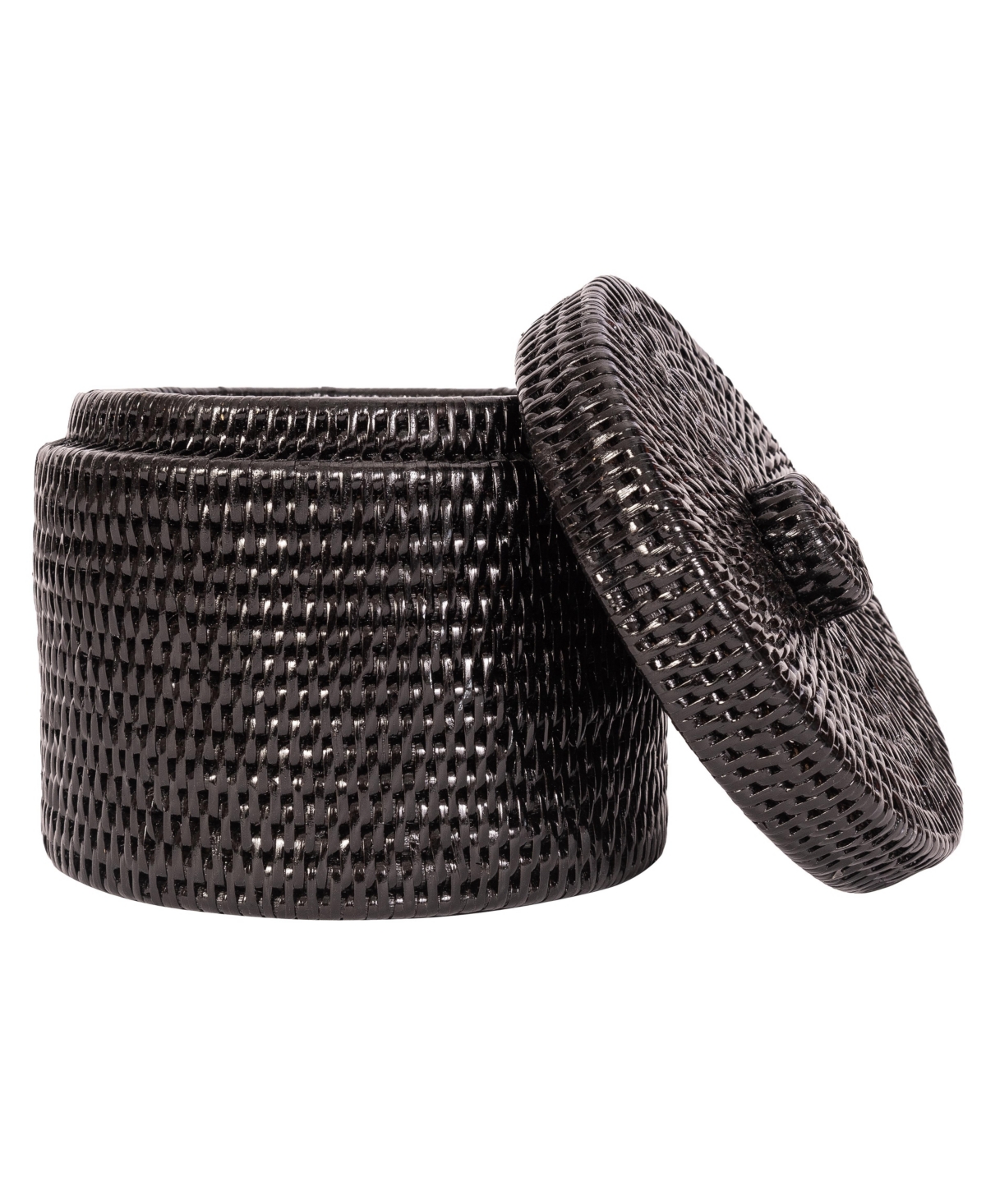 Click here for Artifacts Rattan Round Single Tissue Roll Box - Wh... prices