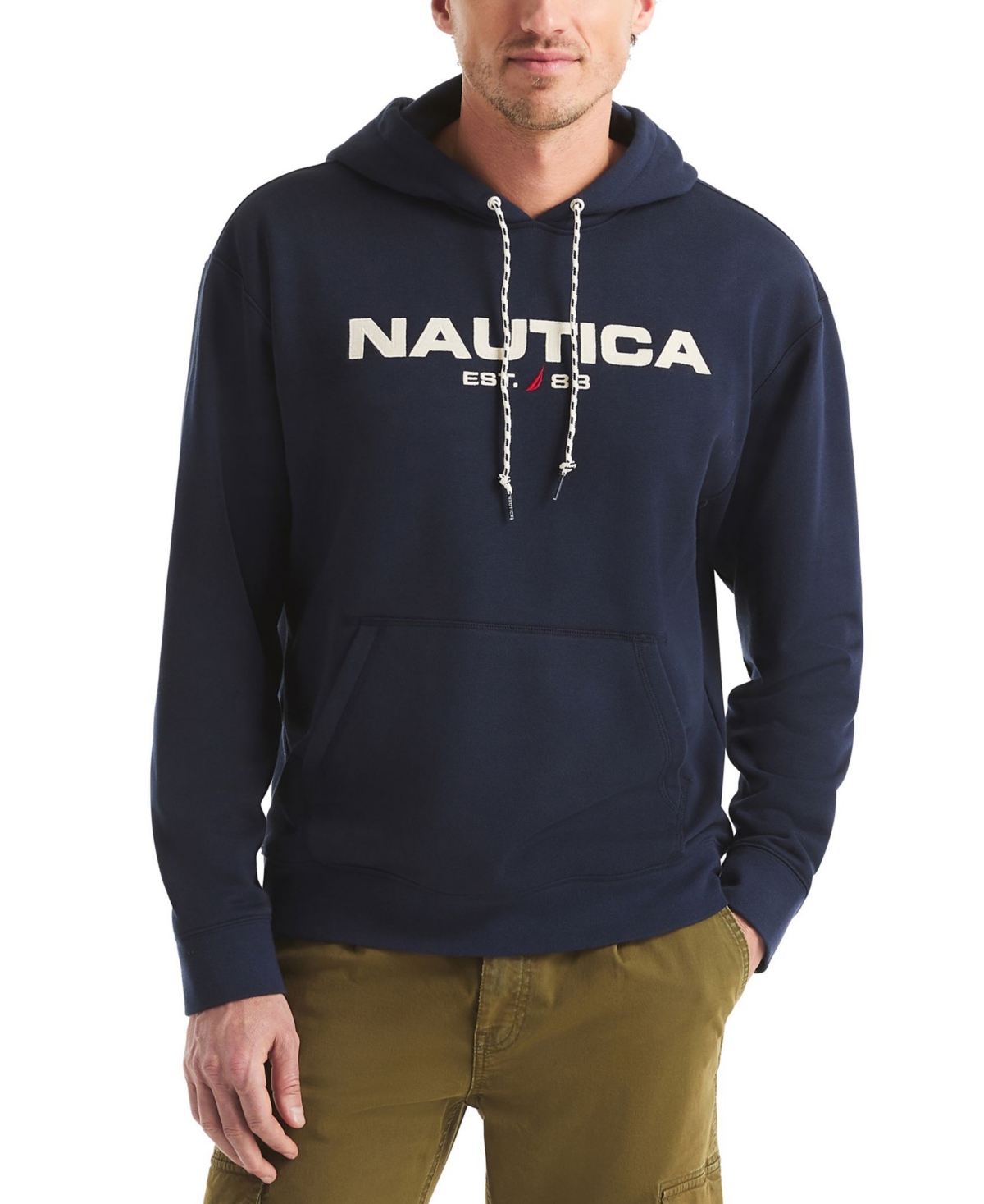 Click here for Nautica Mens Logo Details Relaxed-Fit Pull-On Hood... prices