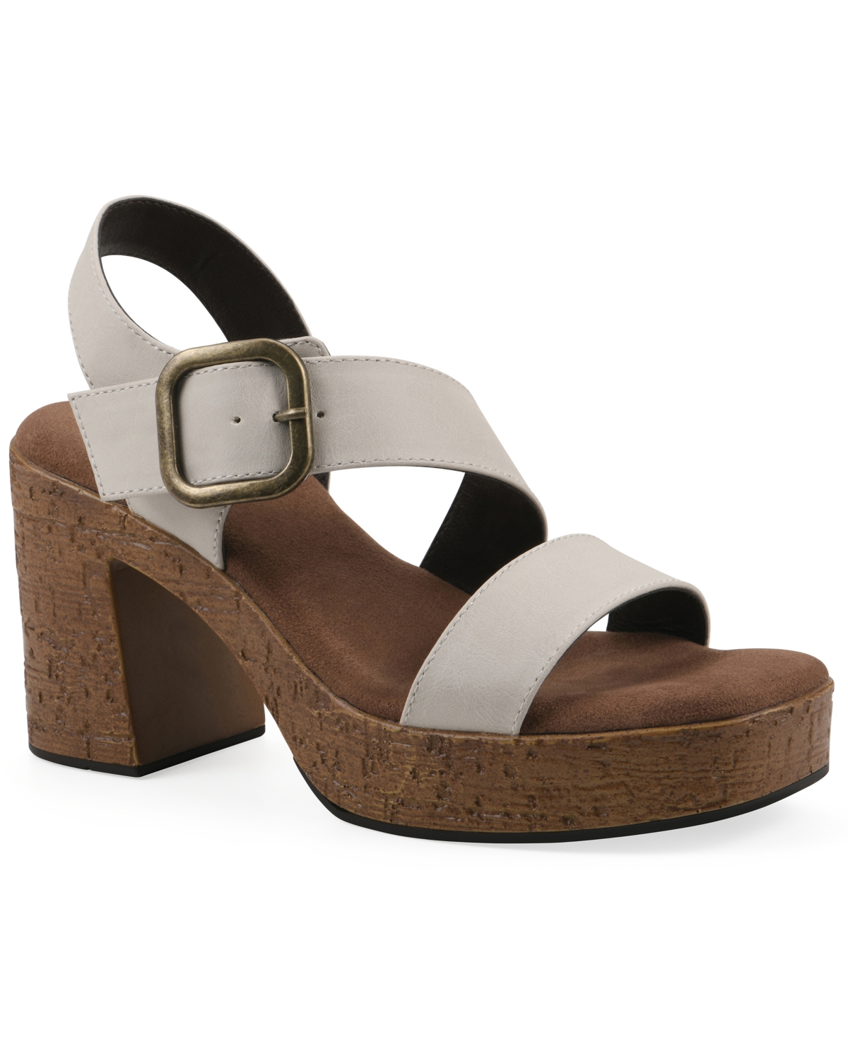 Click here for White Mountain Womens Barb Platform Sandal - Cream prices