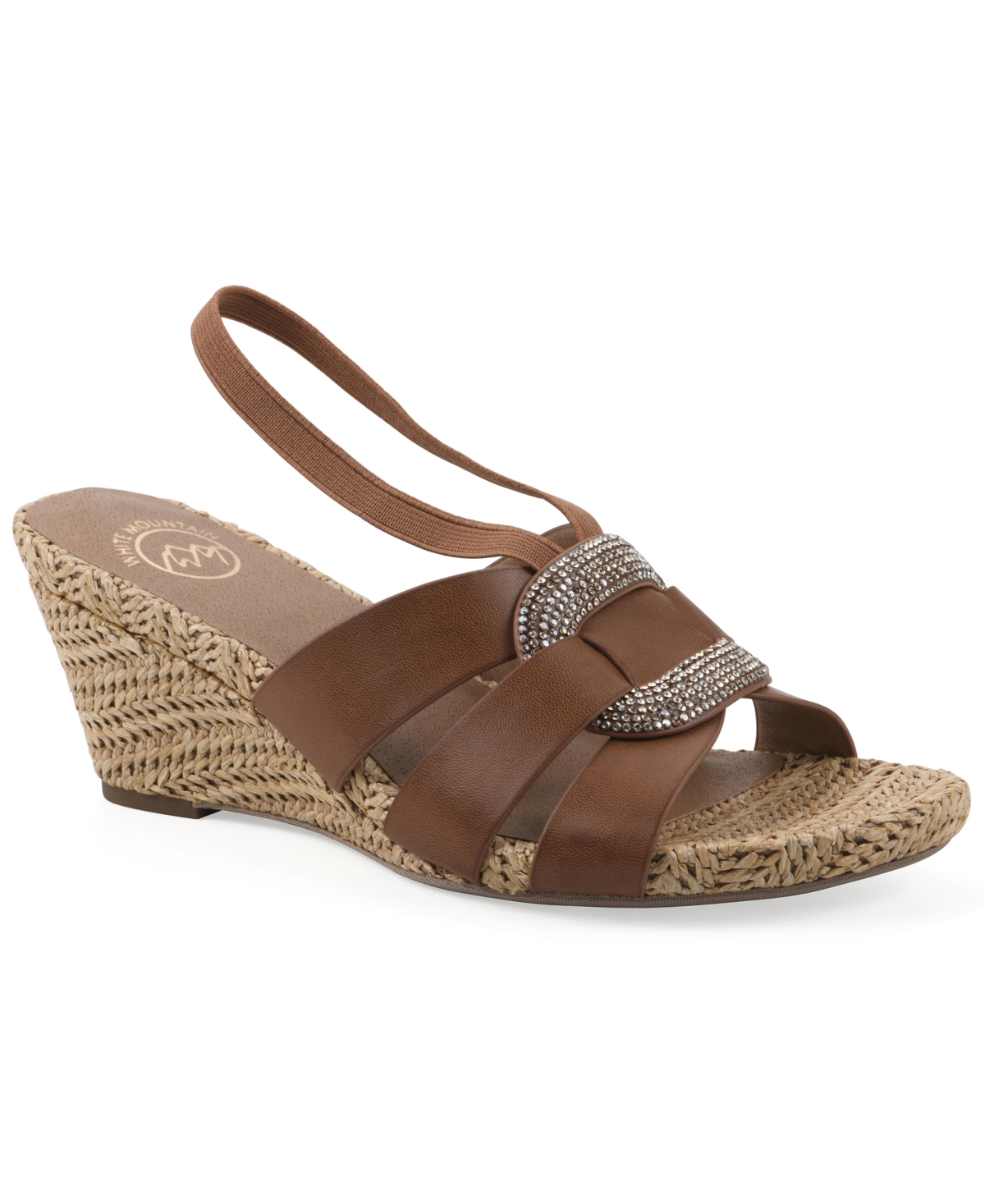 Click here for White Mountain Womens Atavi Wedge Sandals - Dark T... prices